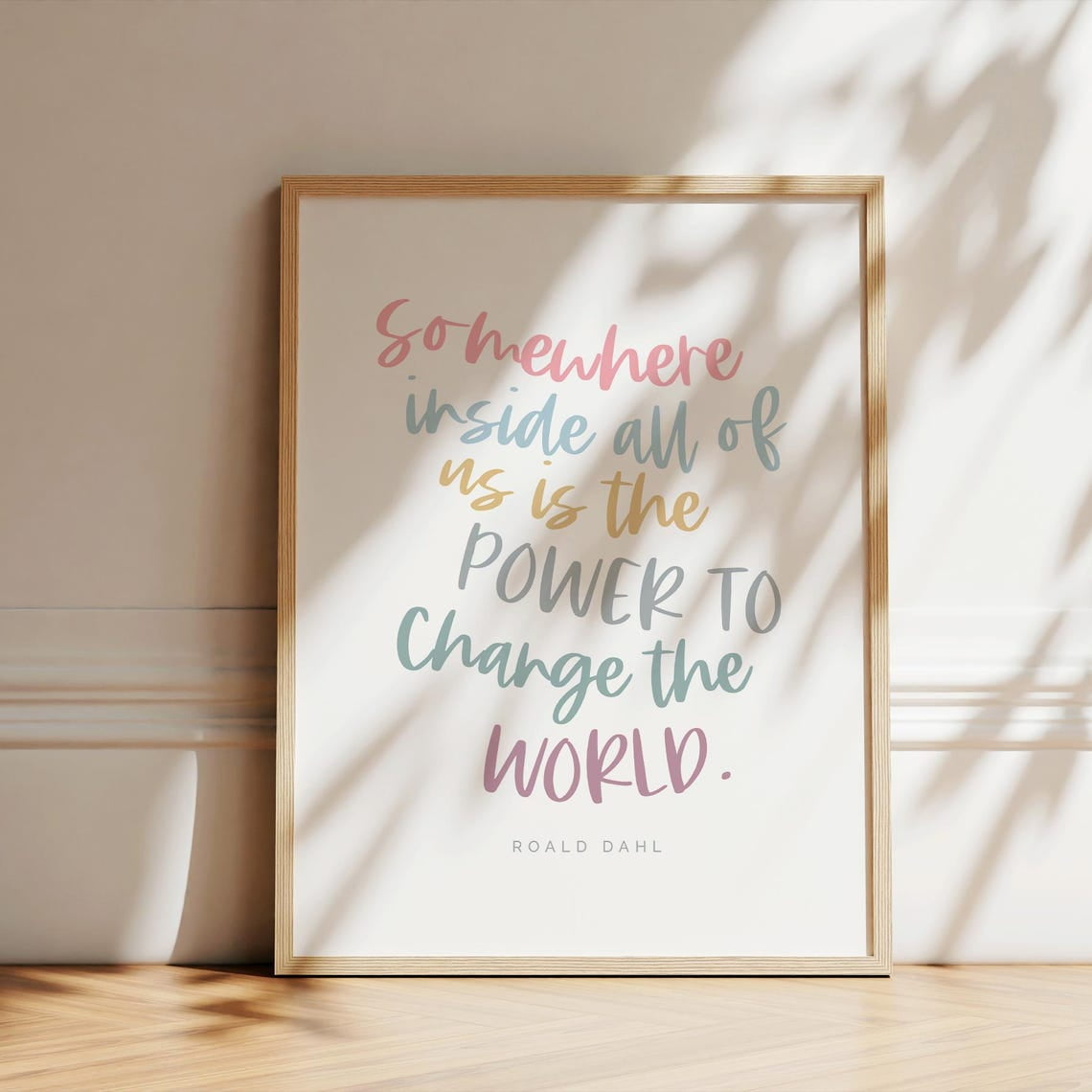 SEPT Roald Dahl Quote Poster, Matilda Quote Print, Change The World ...