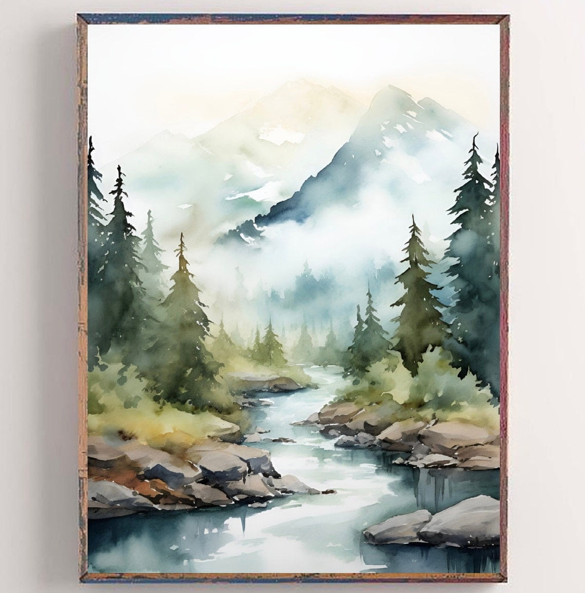 SEPT Rocky Mountains National Park Colorado Watercolor Painting Misty ...
