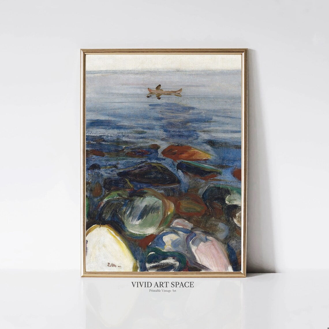 SEPT Rowing Boat On The Sea By Edvard Munch Expressionist Landscape ...