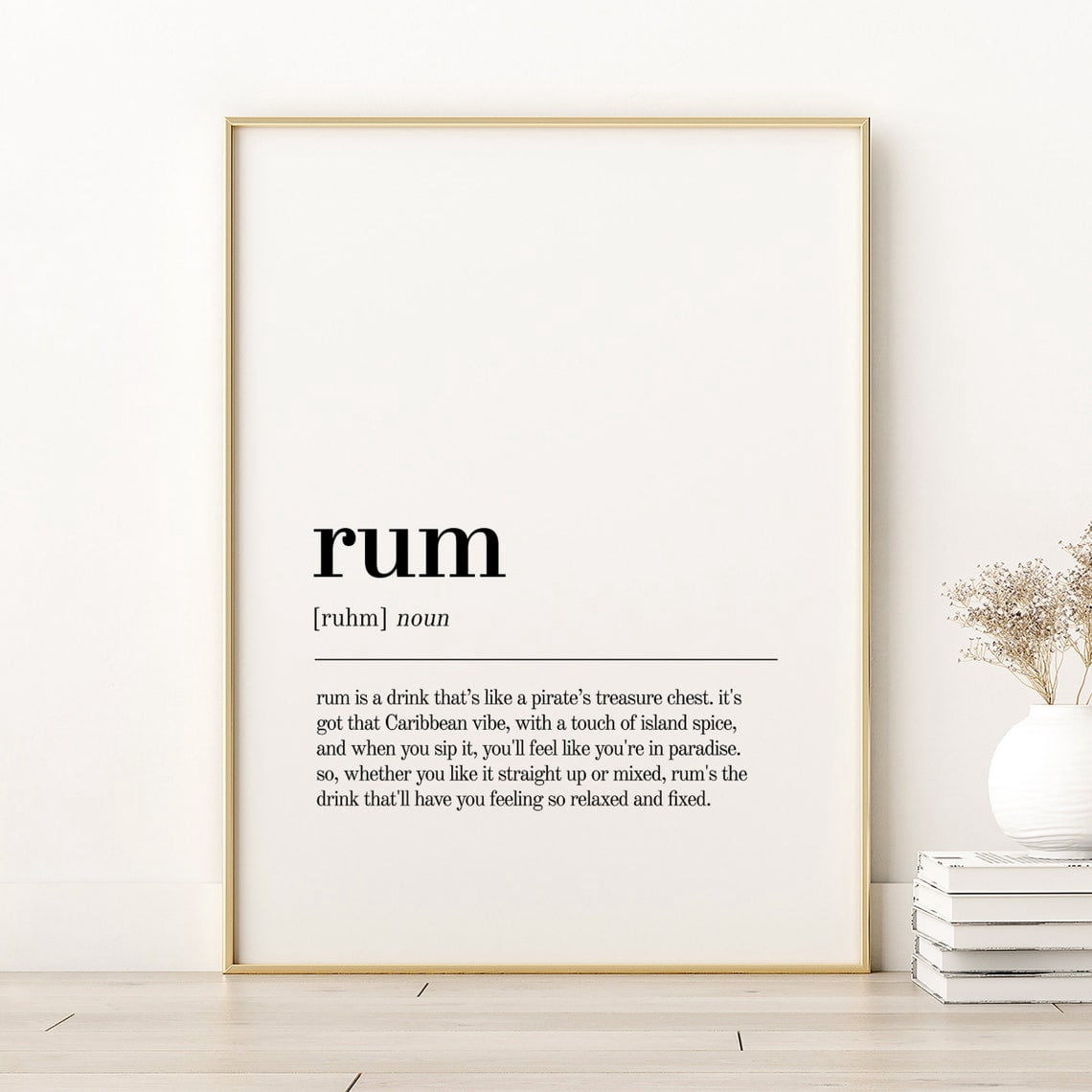 SEPT Rum Definition Print, Rum Unique Gift Poster, Rum Inspirational ...
