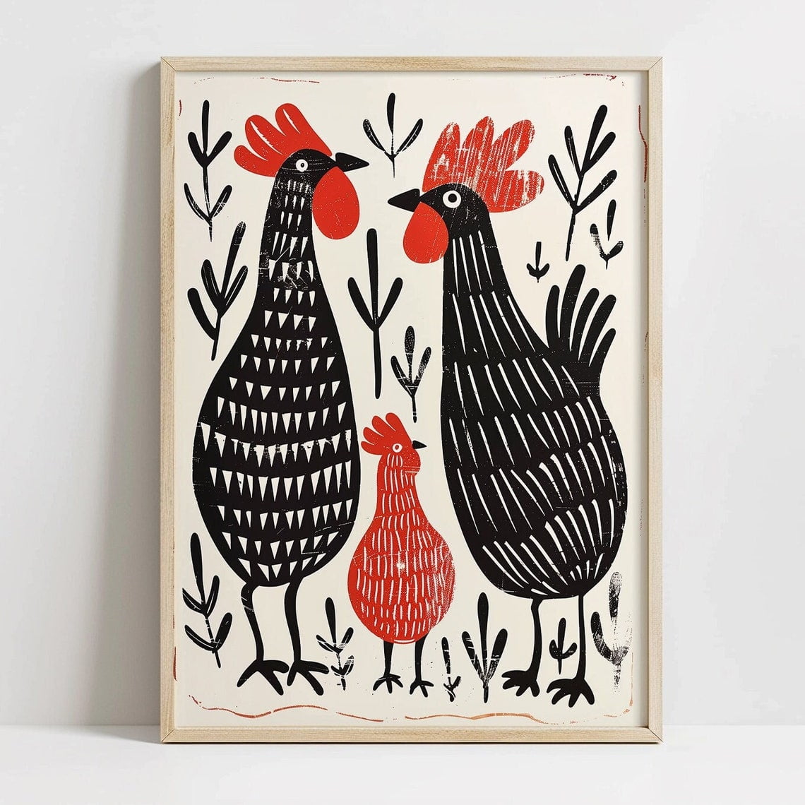 SEPT Rustic Chicken Art Print, Cottage Vibes, Retro Farmhouse, Instant ...