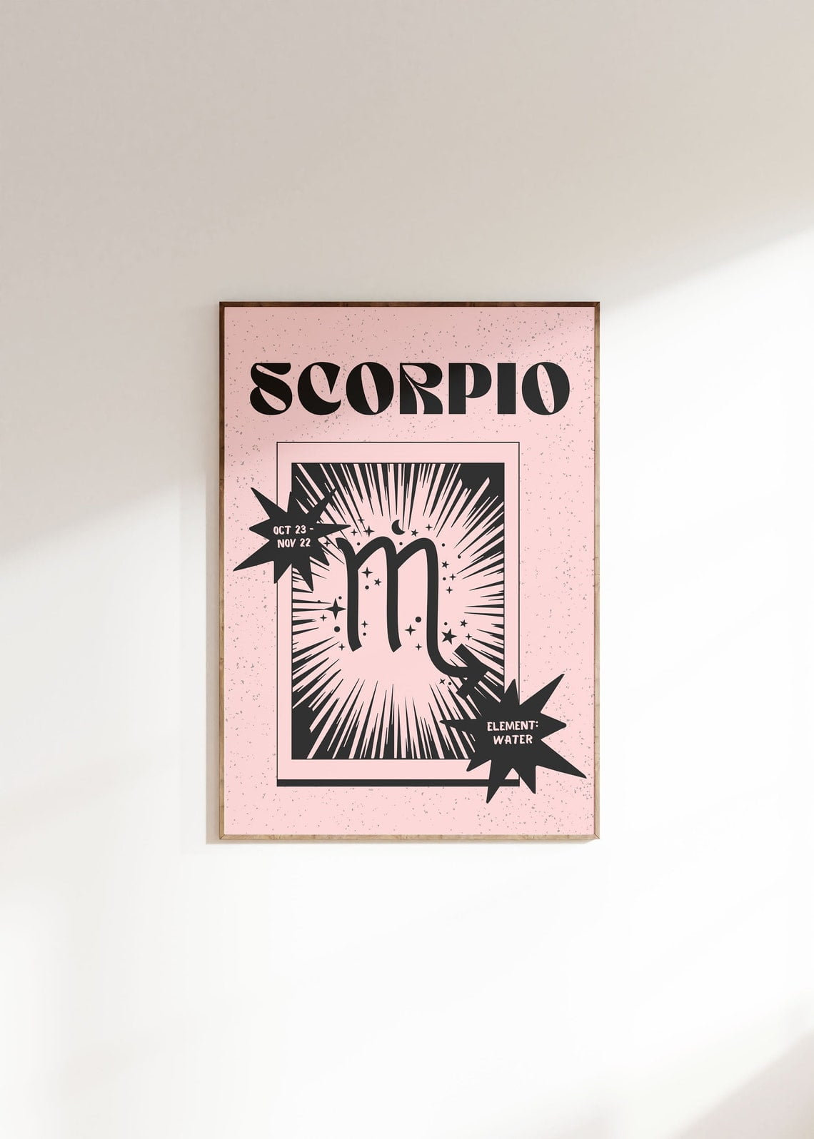 SEPT Scorpio Poster, Zodiac Print, Retro Wall Decor, Digital Download ...