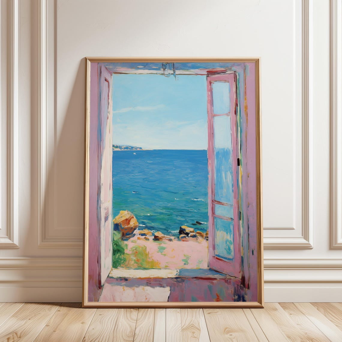 SEPT Seaside View From Open Door Coastal Wall Art, Digital Summer ...