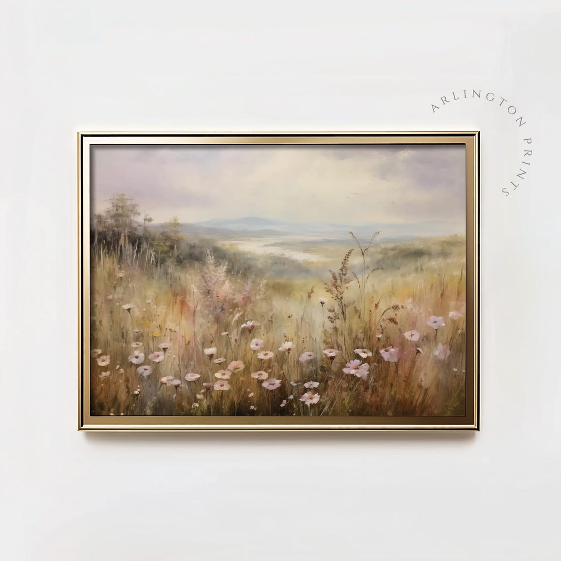 SEPT Spring Meadow Painting, Wildflower Field, Cottage Core, Farmhouse ...