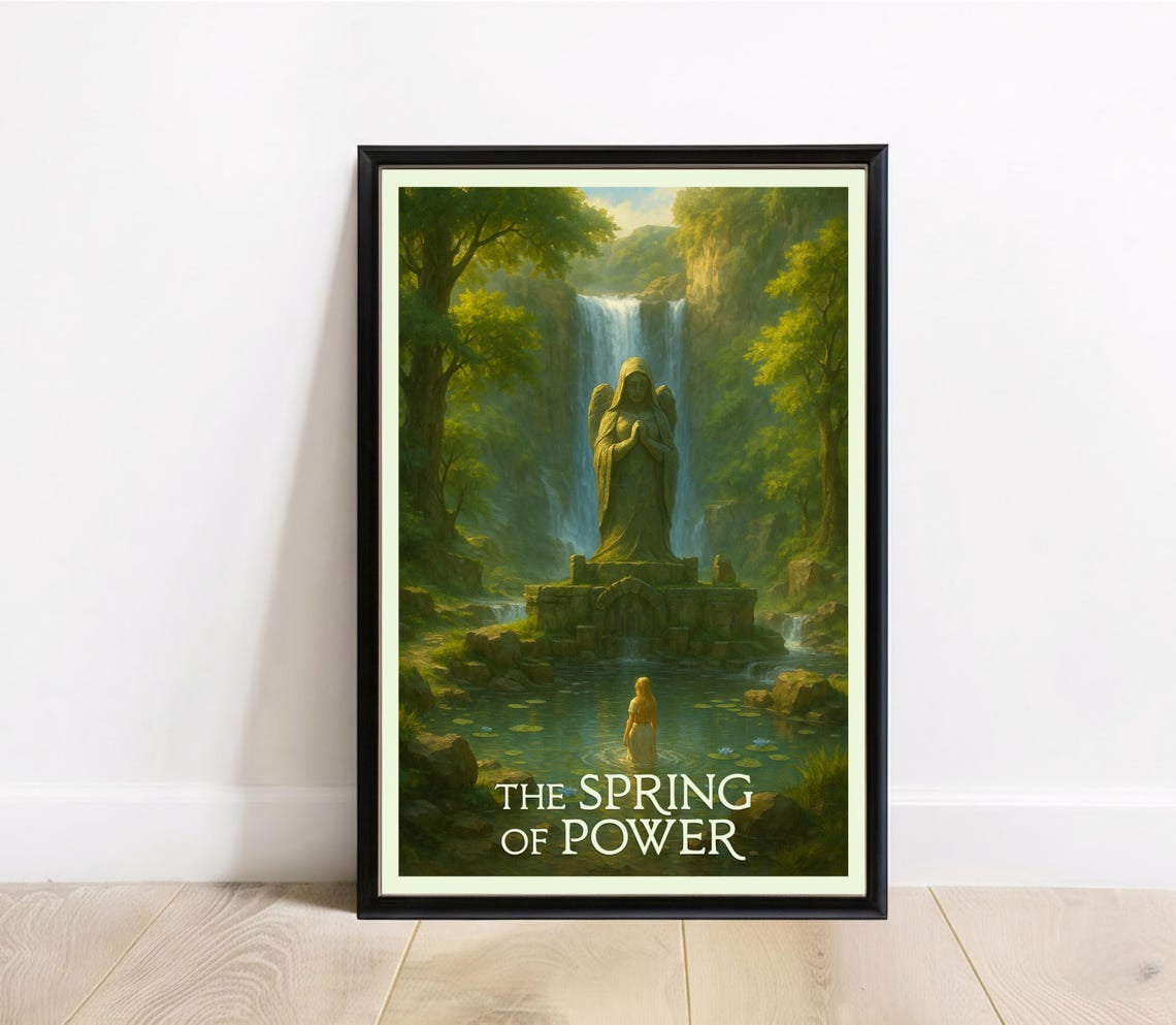 SEPT The Spring Of Power Travel Poster Print Legend Of Zelda Sacred ...