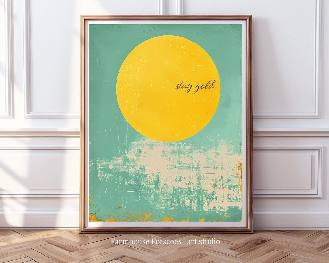 SEPT Stay Gold Museum Quality Wall Art Poster Summer Wall Art Trendy ...
