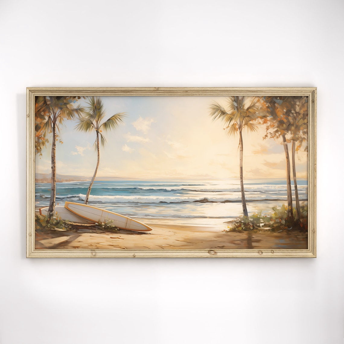 SEPT , Summer Beach Digital Download, Tropical Palm Trees And Surfboard ...