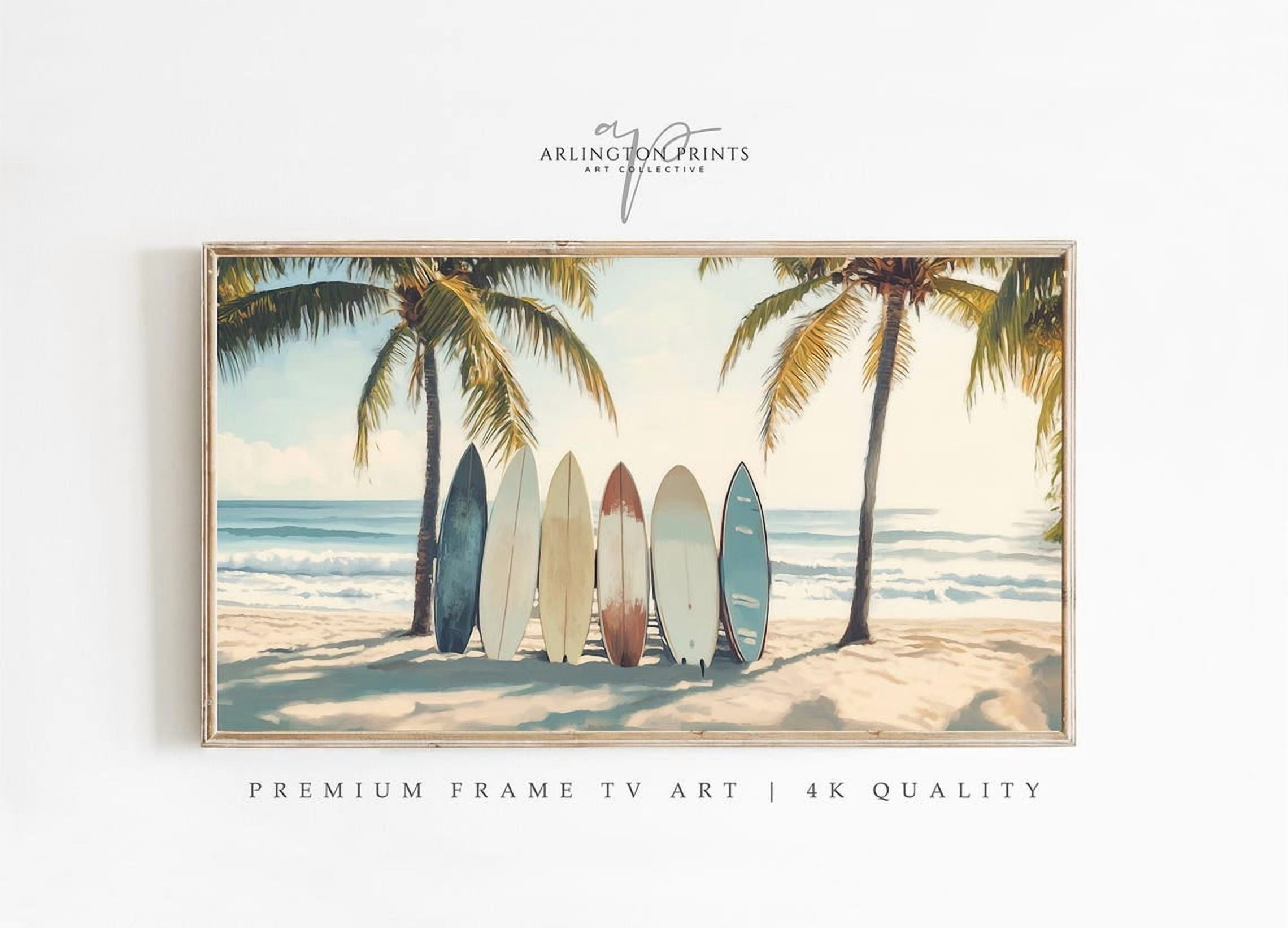 SEPT Summer Surfboard Beach Scene Coastal Ocean Wall Display For The ...