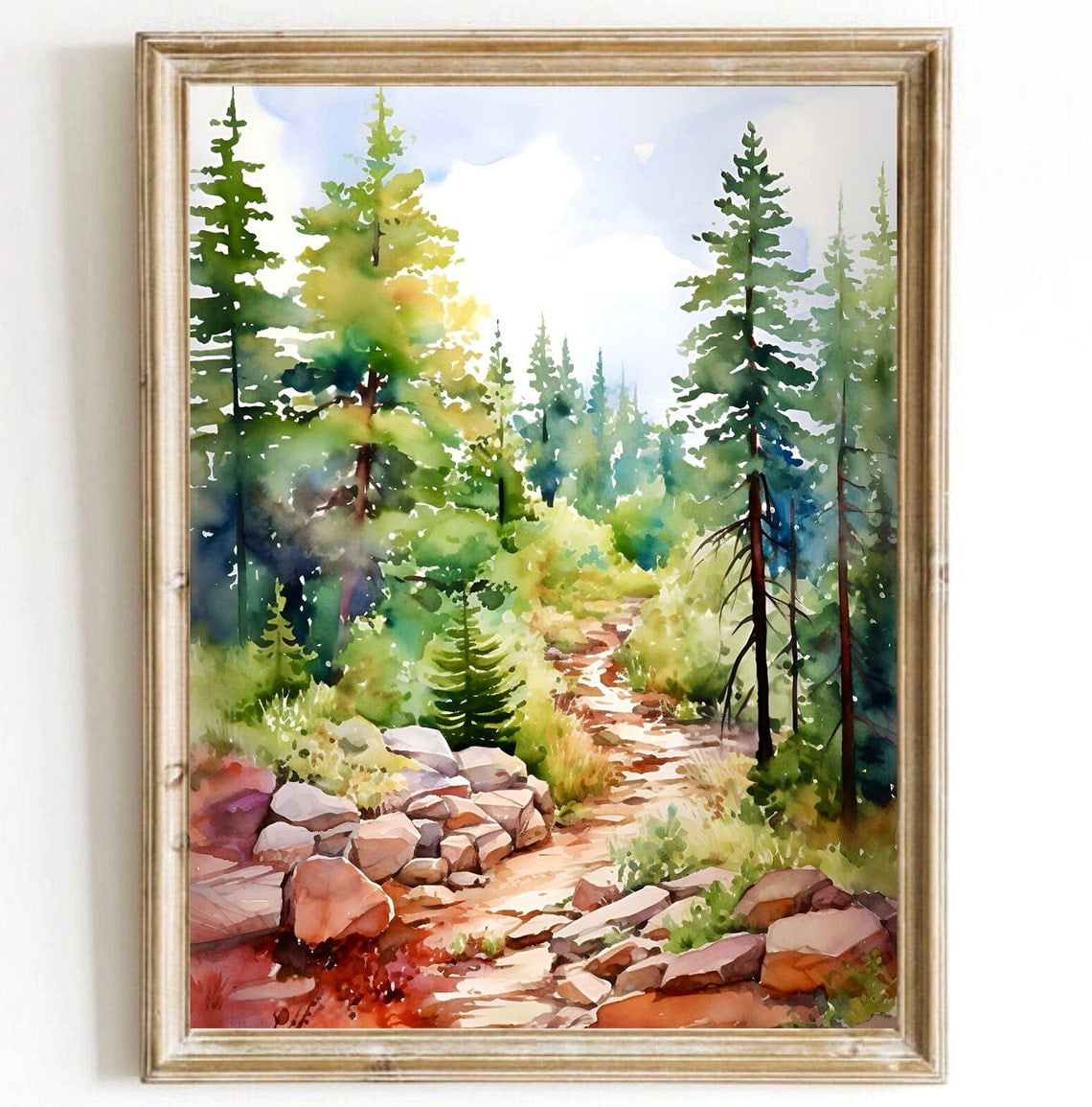 SEPT Utah Forest Print Pine Tree Watercolor Painting Utah Landscape ...