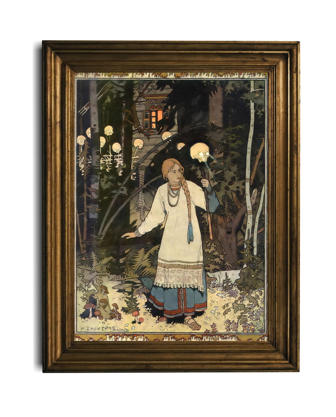 SEPT Vasilisa The Beautiful Folk Tale Art - Slavic Scene With Glowing ...