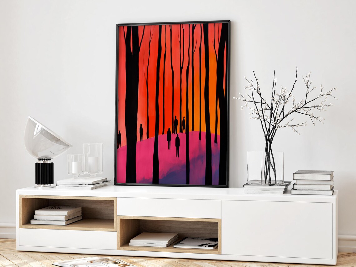 SEPT Vibrant Maximalist Wall Art Print, Abstract Eclectic Poster ...