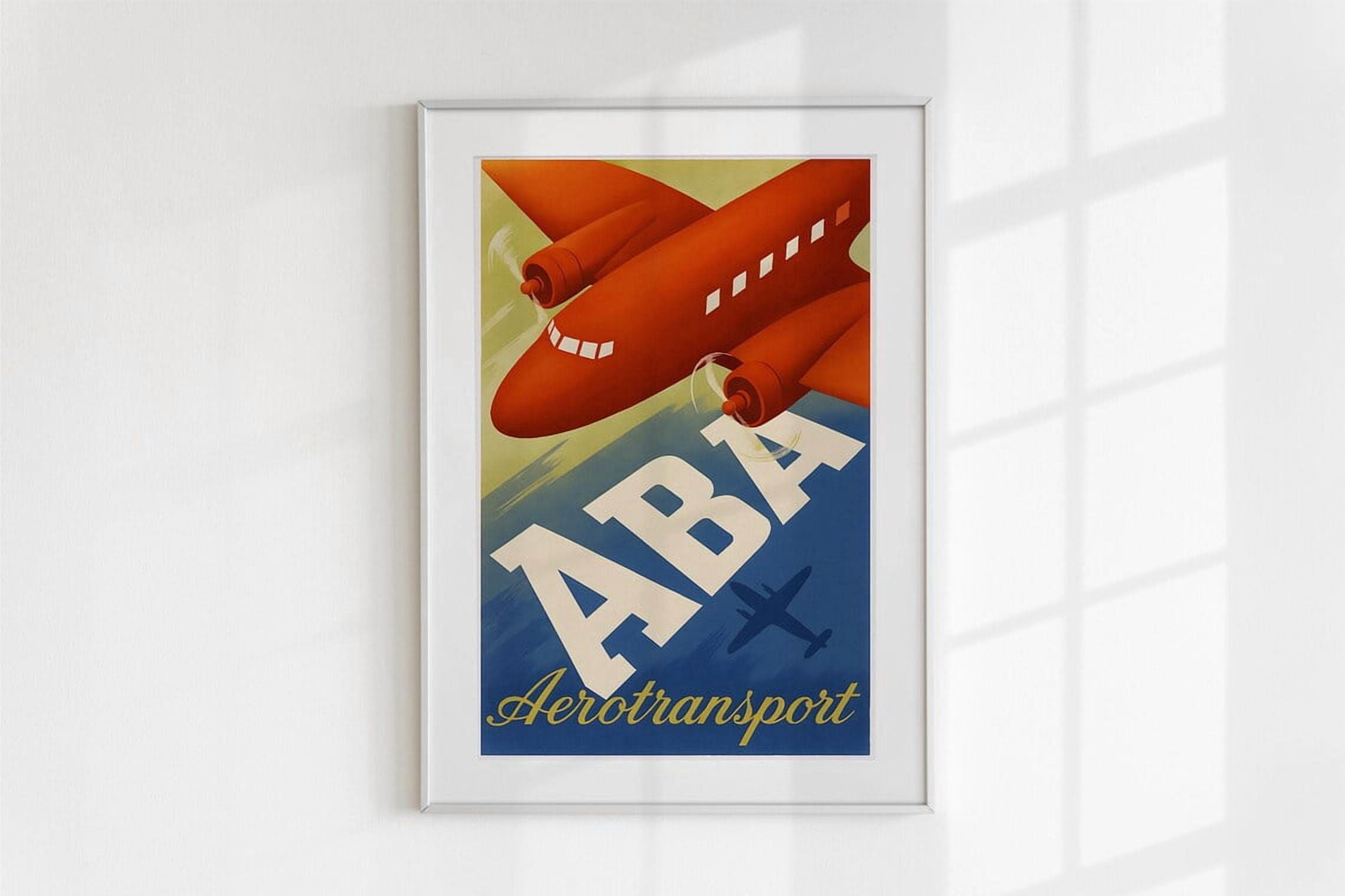 SEPT Vintage Aba Aviation Wall Art, Gift For Him Or Her, Retro Airplane ...