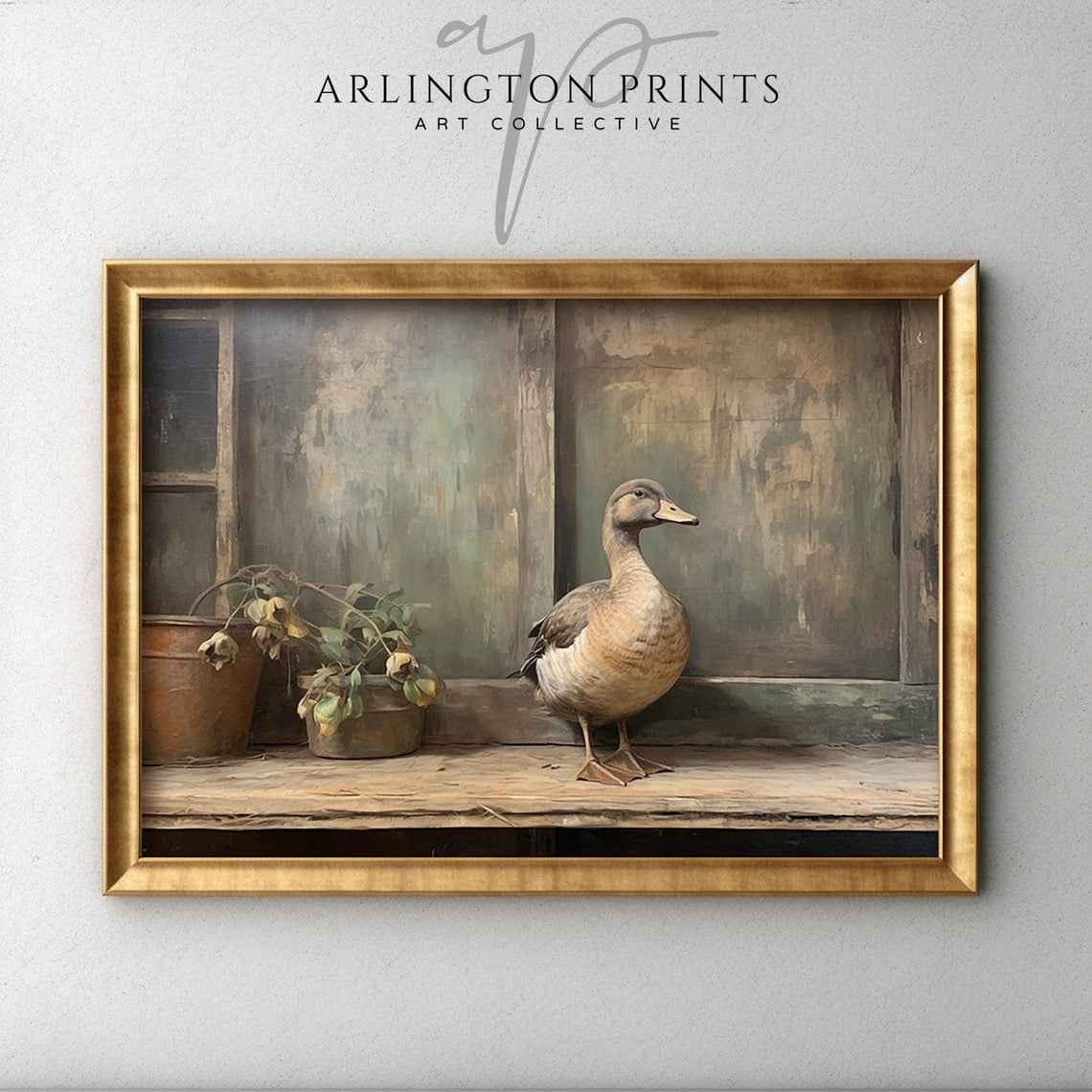SEPT Vintage Art, Duck Painting, Mallard, Farmhouse Wall Art, Instant ...