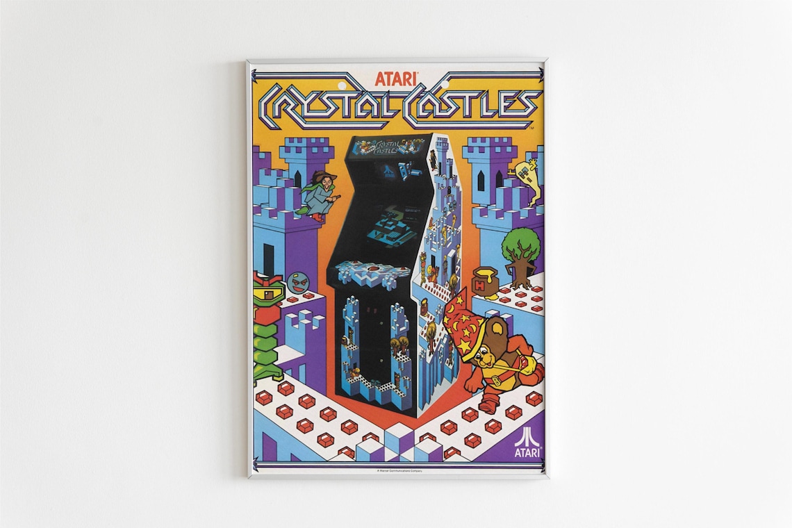 SEPT Vintage Atari Crystal Castles Download, Retro Arcade Game Wall Art ...