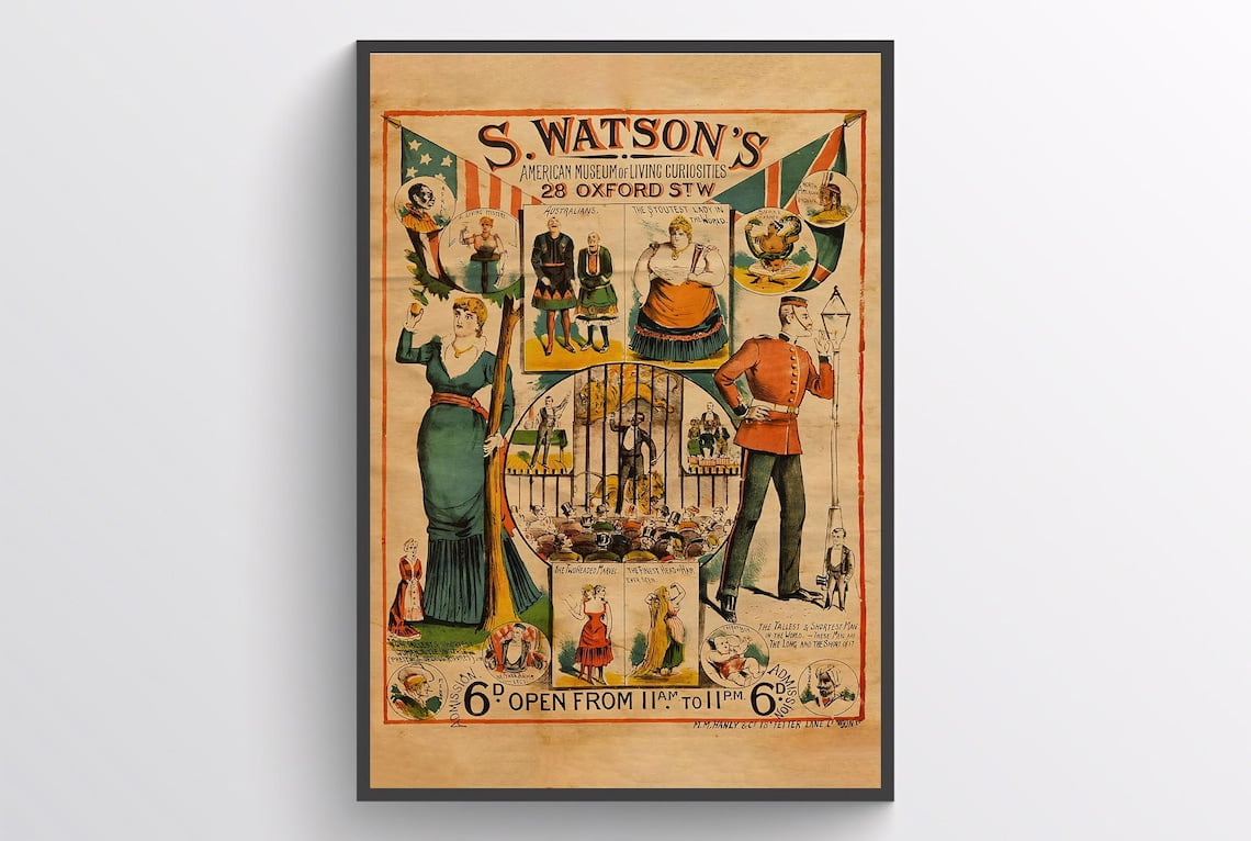 SEPT Vintage Circus Poster 17 Sizes S. Watson'S American Museum Of ...