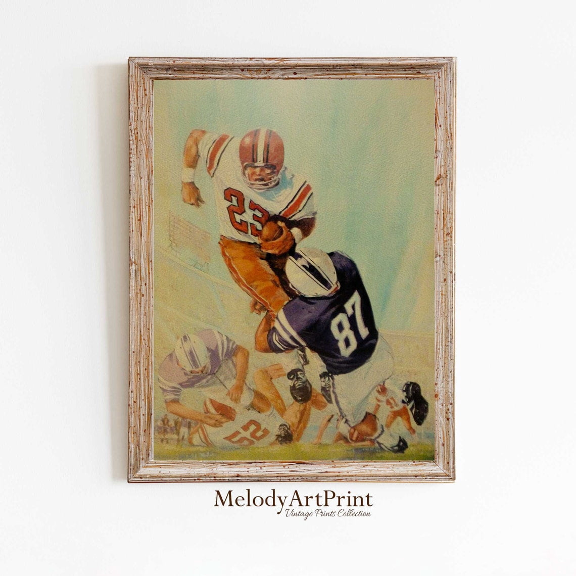 SEPT Vintage Football Art, Football Printable, Boys Room Artwork ...