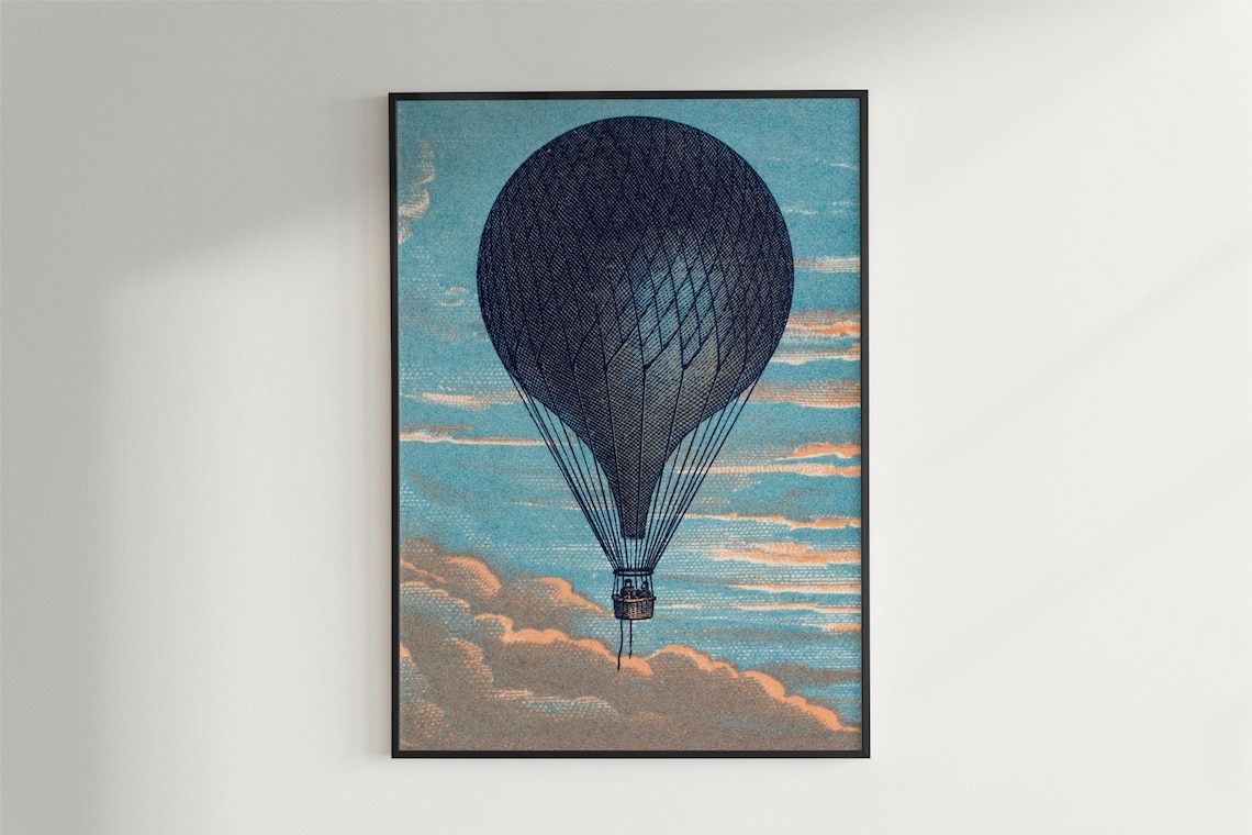 SEPT Vintage Hot Air Balloon Printable Wall Art Remastered Vintage ...
