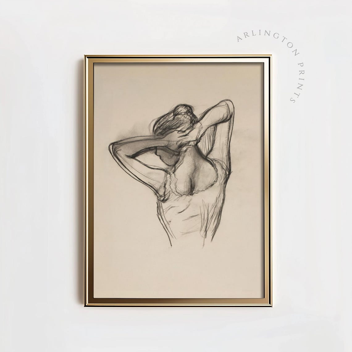 SEPT Vintage Line Drawing Of Female Figure, Printable Neutral Sketch ...