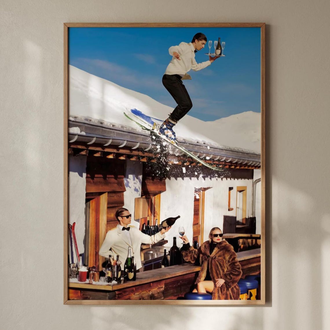 SEPT Vintage Skiing Poster - Retro Skiing Wall Art Apres Ski Decor Bar ...
