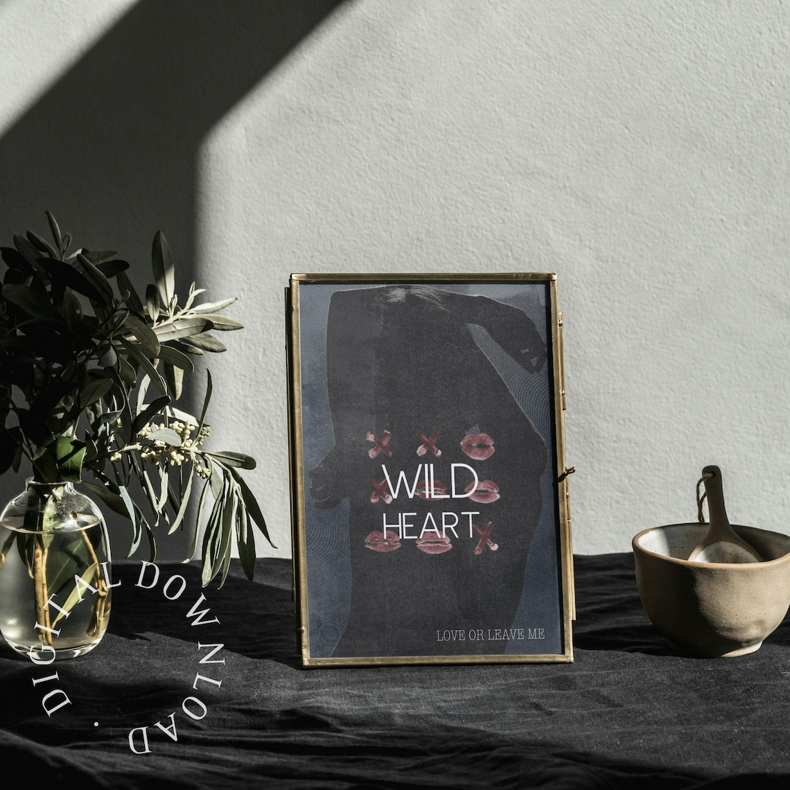 SEPT Wild Heart Poster, Love Or Leave Me Print, Grunge Art, Feminine ...