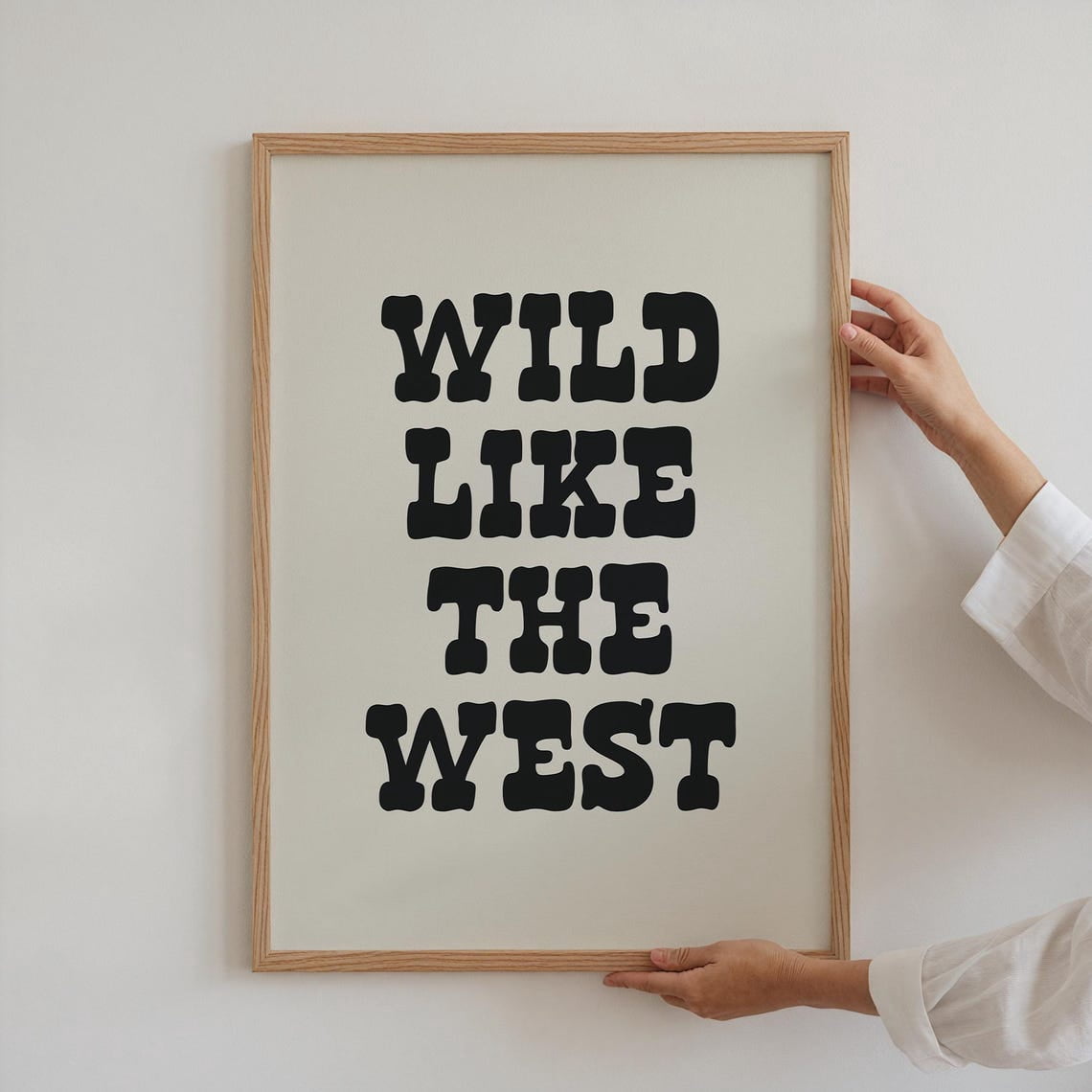 SEPT Wild Like The West Poster, Western Quotes Wall Art, Cowboy Prints ...