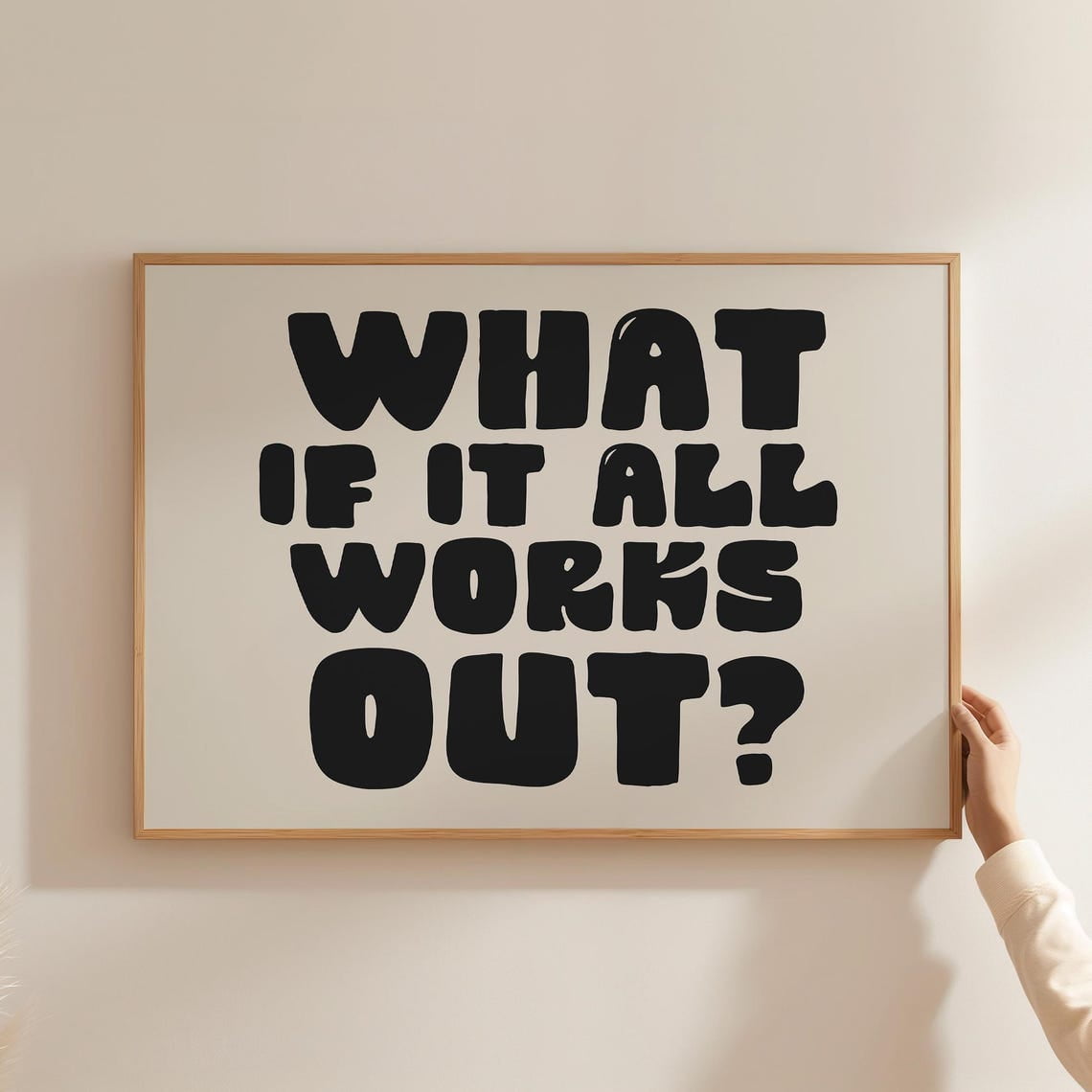 SEPT What If It All Works Out Poster, Daily Affirmation Art ...