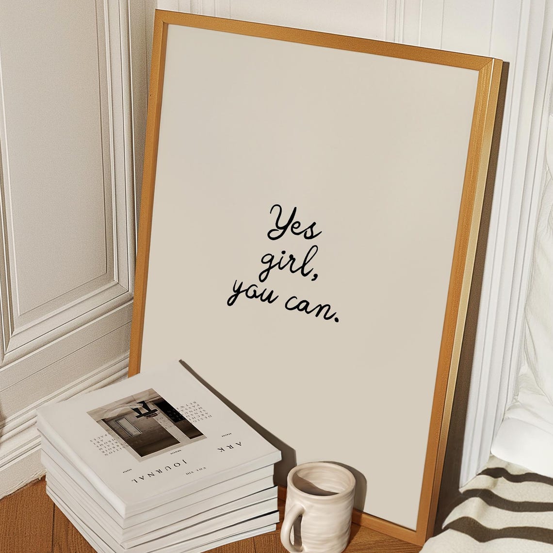 SEPT Yes Girl You Can Print, Motivational Quote, Positive Quote Art ...