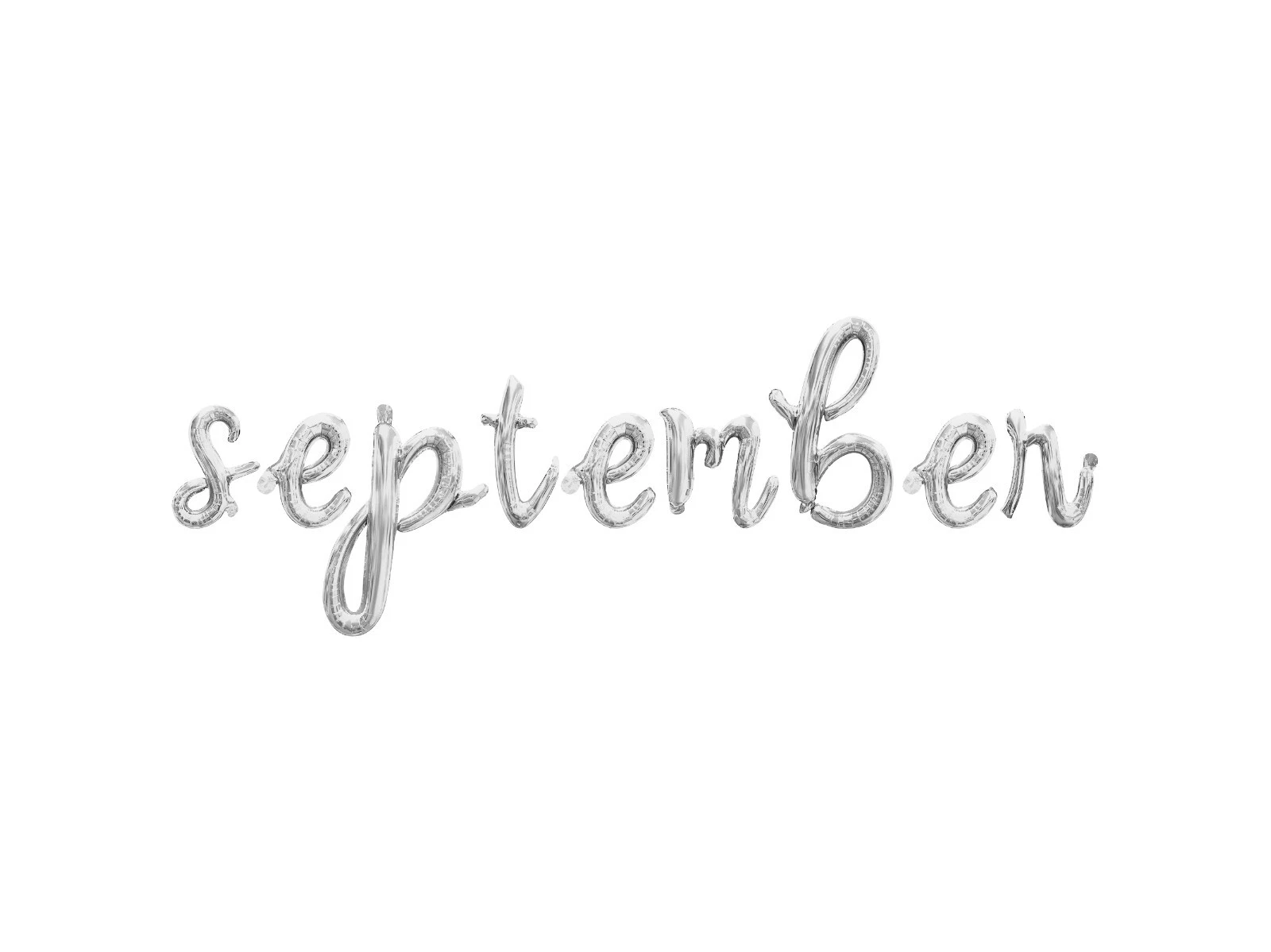 SEPTEMBER Cursive Letter Balloon Banner - Birthday Month Party Supply ...