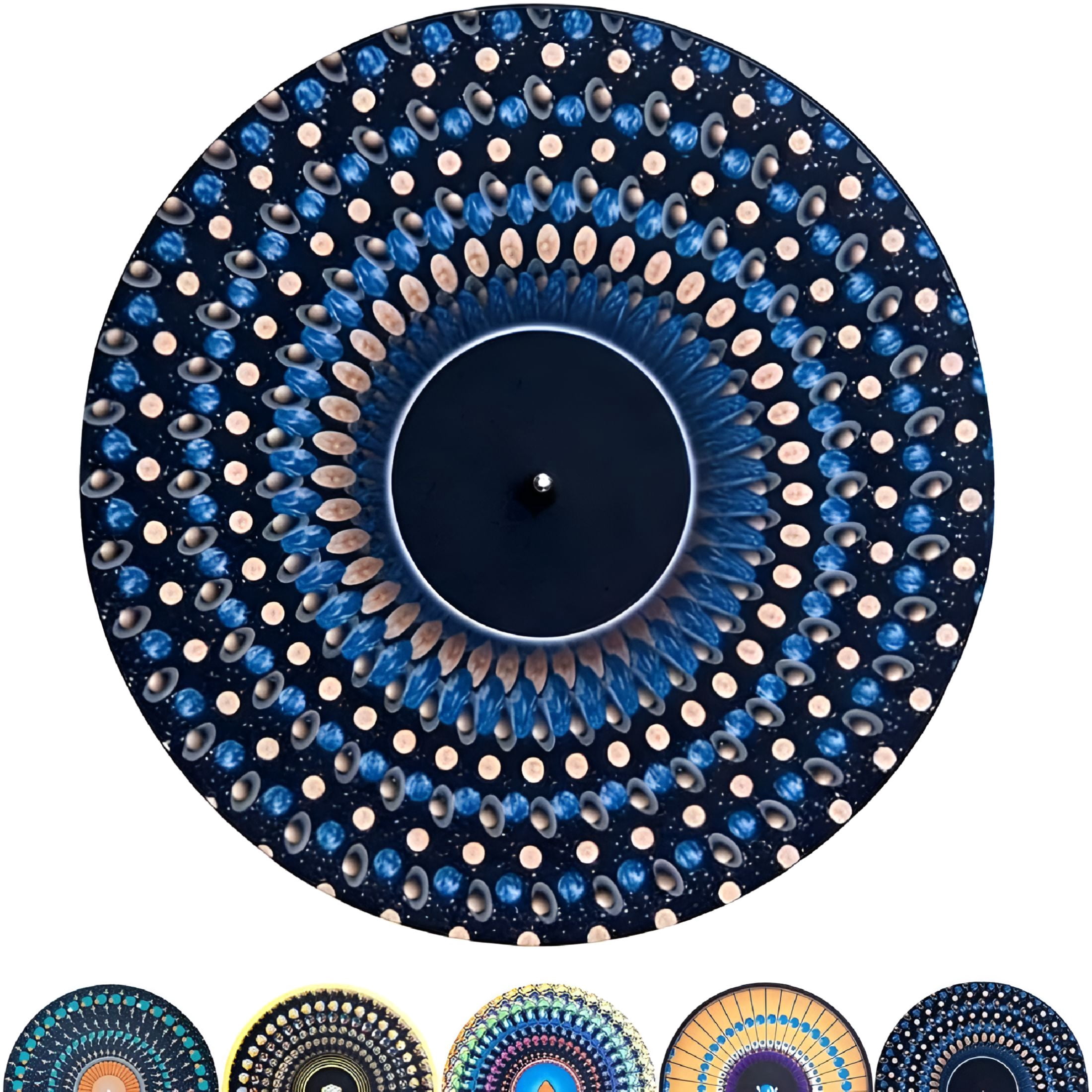 SEPTRIO Animated Zoetrope Slipmat 12″ Optical Illusion Turntable Mat ...