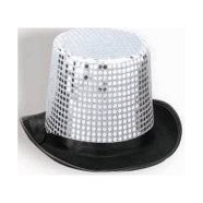HAT-GLITTER TOP HAT SILVER 12 PACK - Walmart.com