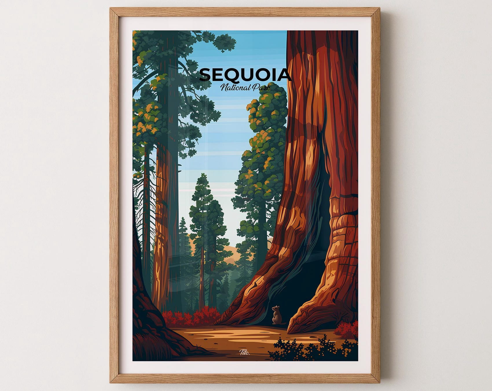SEQUOIA NATIONAL PARK Poster, Sequoia Travel Poster, Sequoia Art Print ...