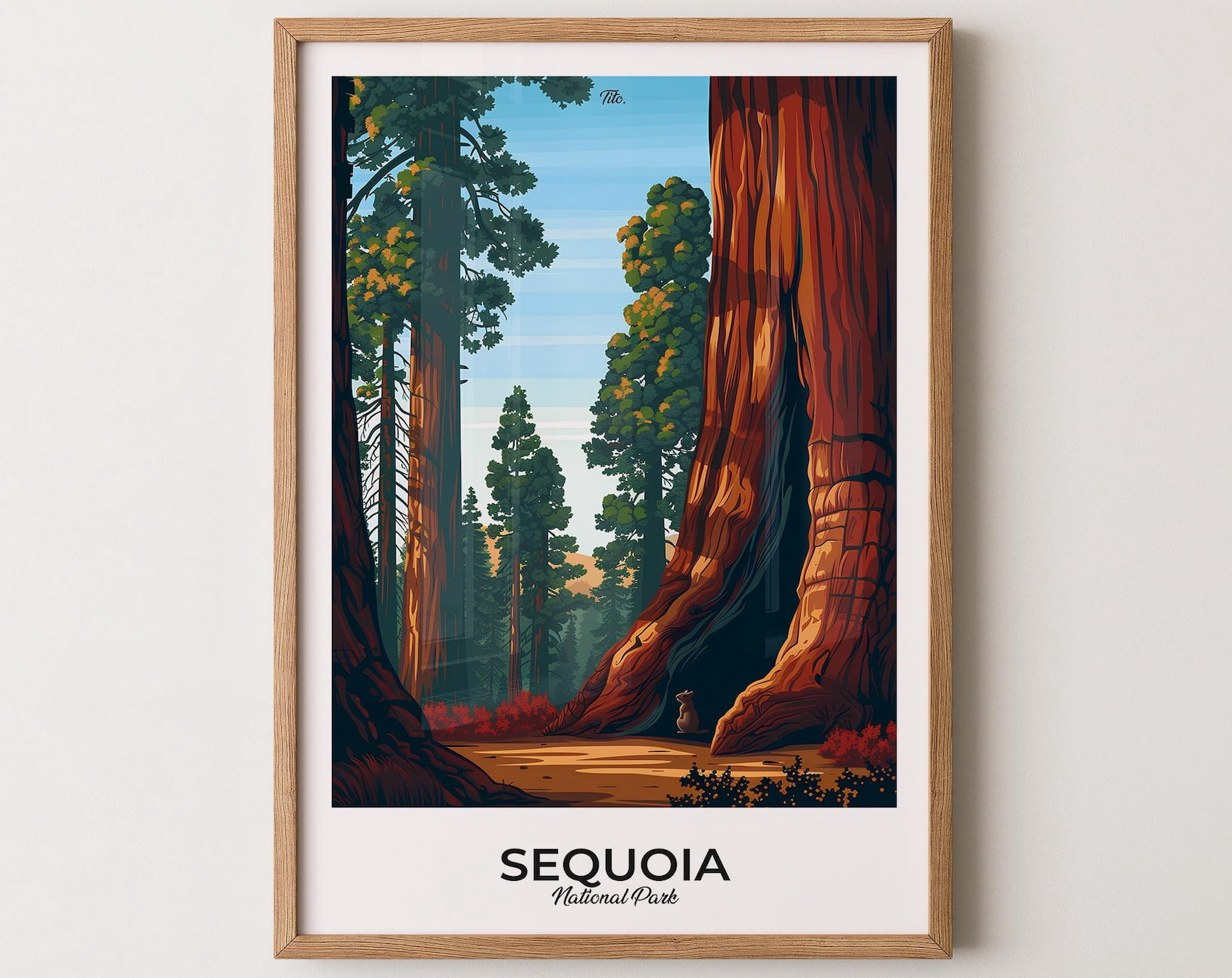 SEQUOIA NATIONAL PARK Poster, Sequoia Travel Poster, Sequoia Art Print ...
