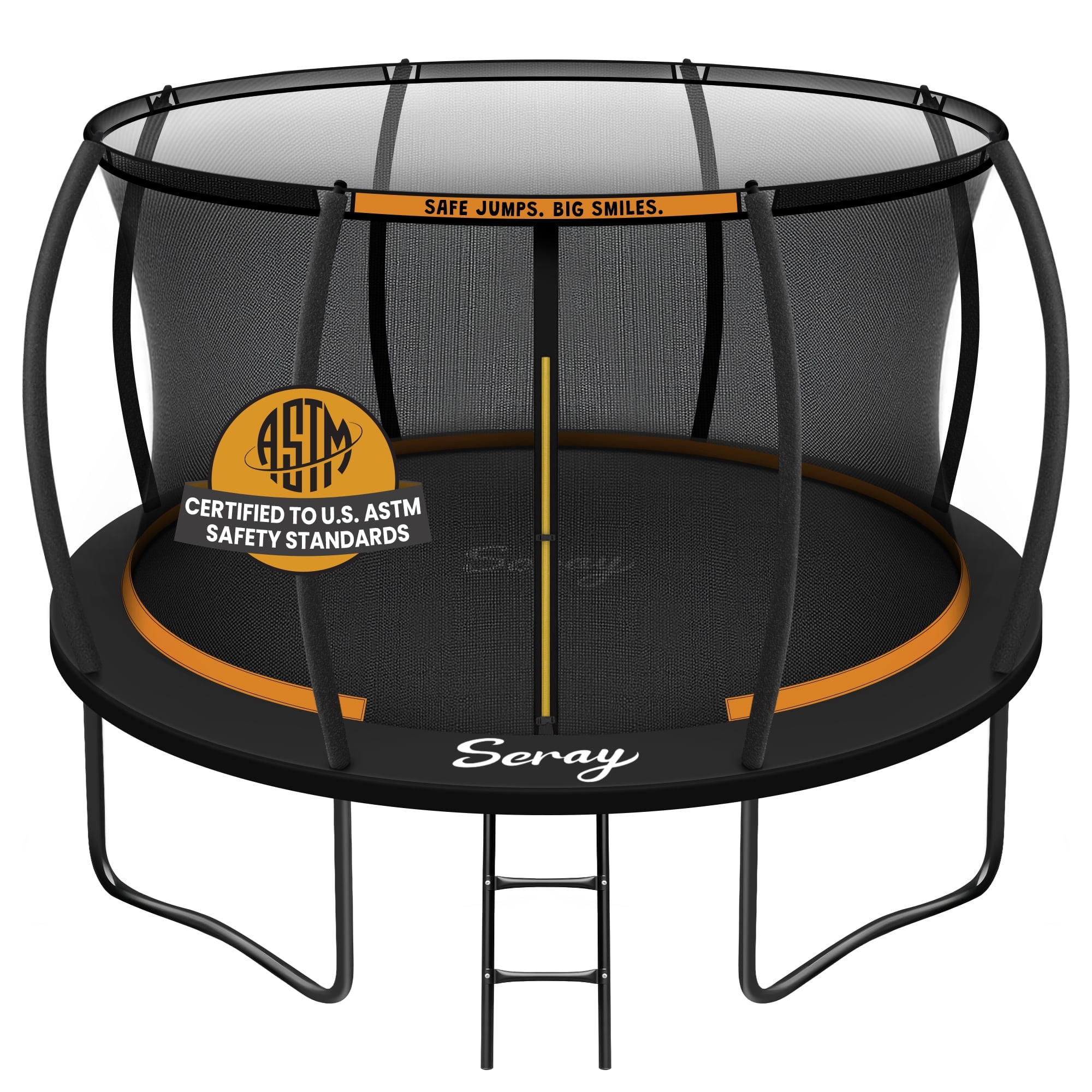 SERAY 10FT, 12FT, 14FT Outdoor Trampoline with Safety Enclosure Net ...