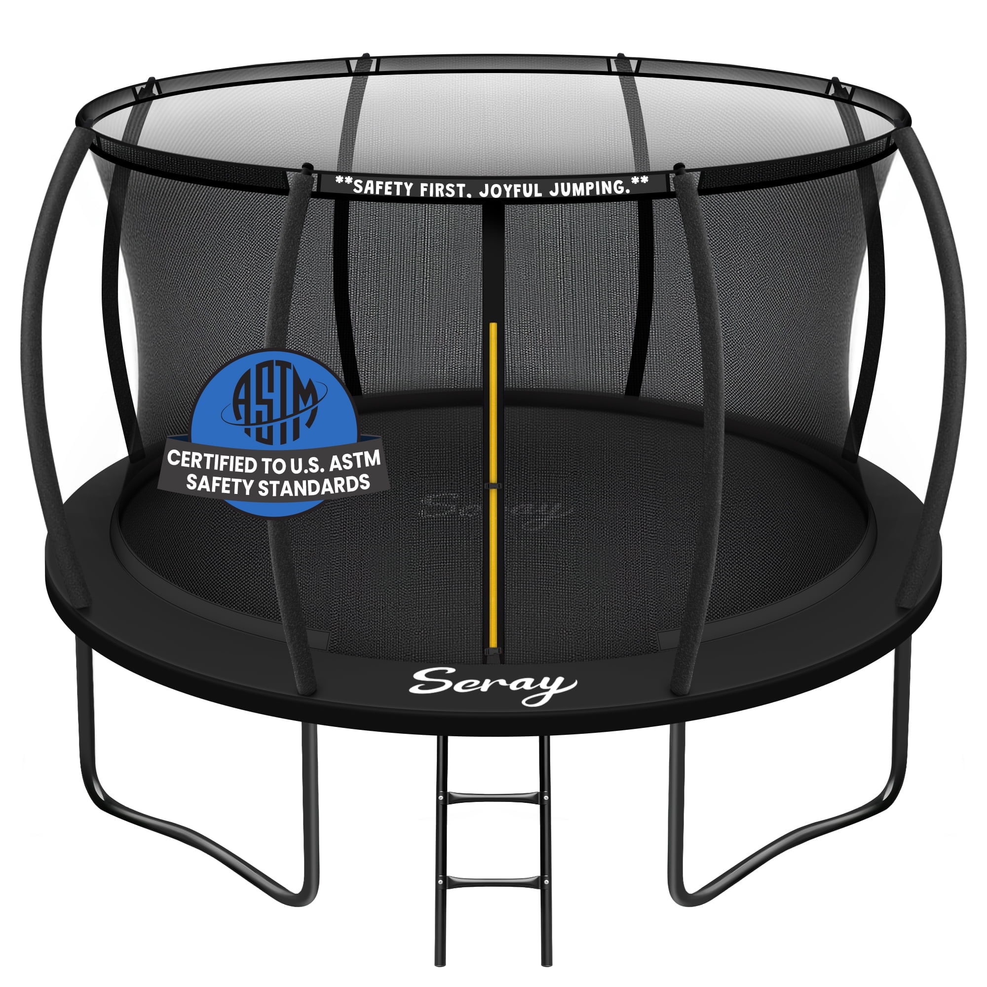 SERAY 10FT, 12FT, 14FT Outdoor Trampoline with Safety Enclosure Net ...