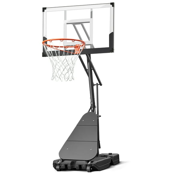 Youth Height Adjustable 7.4 to 10 ft Basket 44 inch Backboard Portable ...