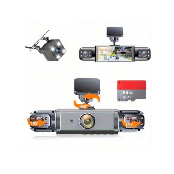 SEREE 1080P Dashcam, 4 Channels, Wide-Angle Front And Rear Cameras ...