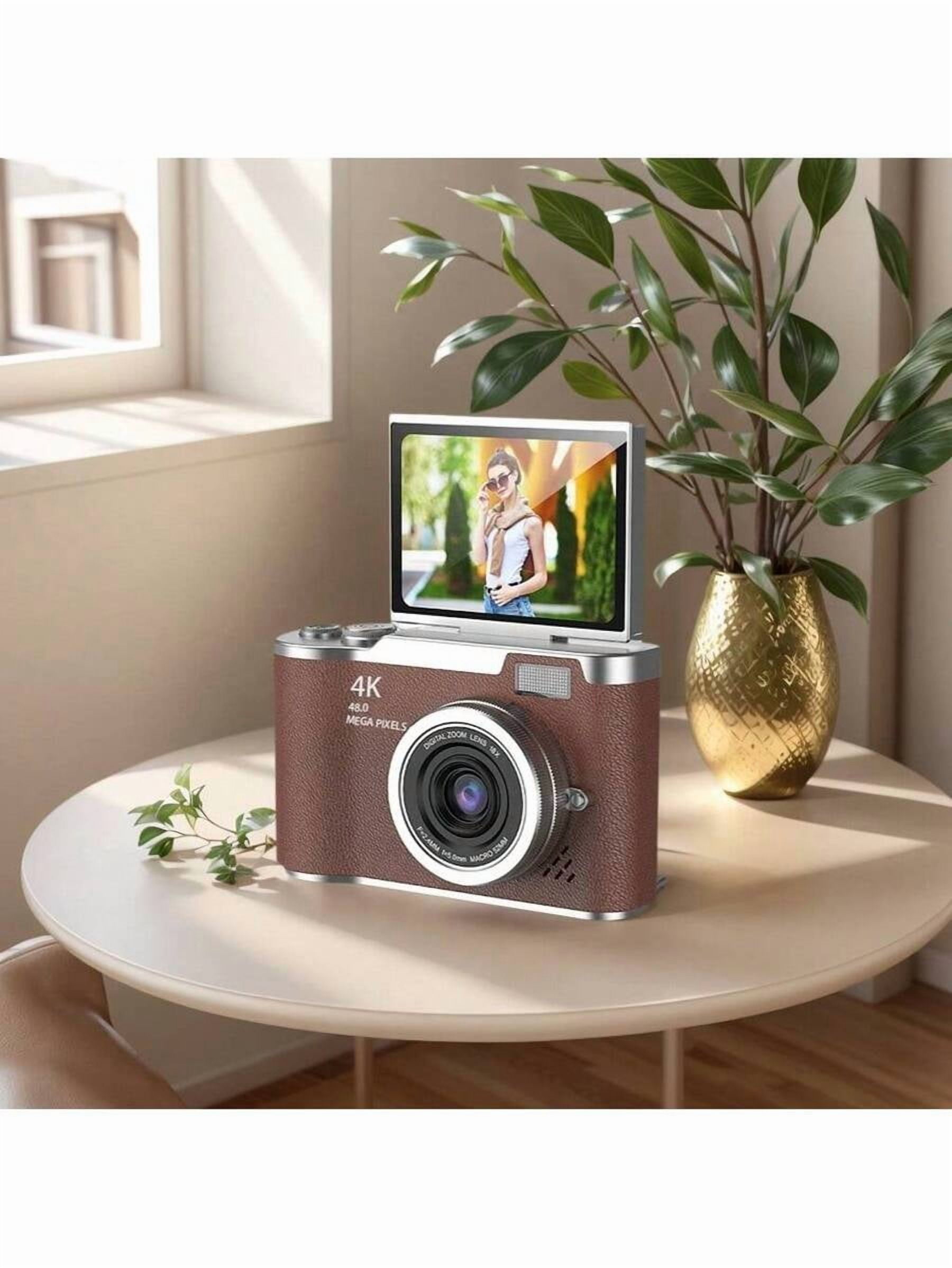 SEREE 4K Clamshell Digital Camera - 48MP Rechargeable Camera with 2.4 ...