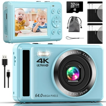 Yuehuam 1080P 50MP Digital Camera, Compact Camera Camcorder with 32GB ...