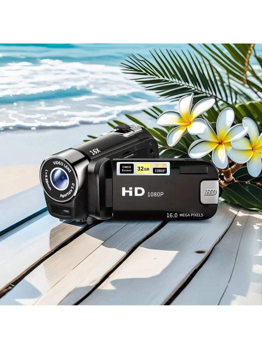 SEREE HD Wide Angle Camcorder - 270° Rotating Flip Screen, 16x Digital ...