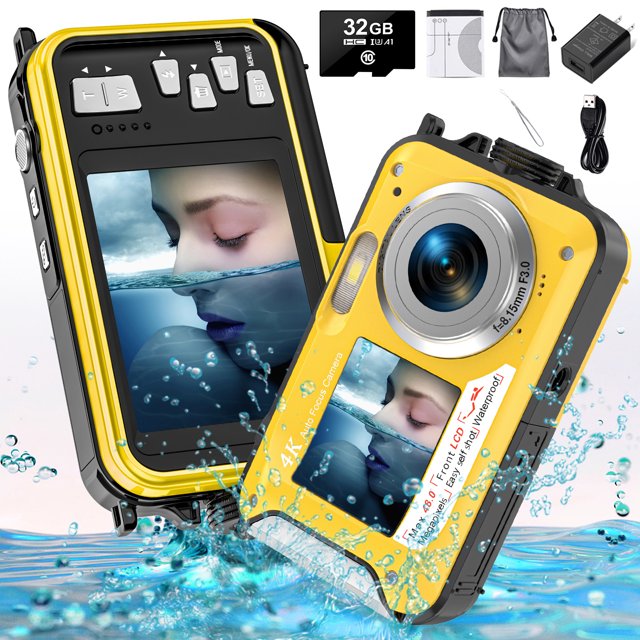 SEREE Small Camcorder: Waterproof, Portable, 4K Digital Camera, 48MP ...