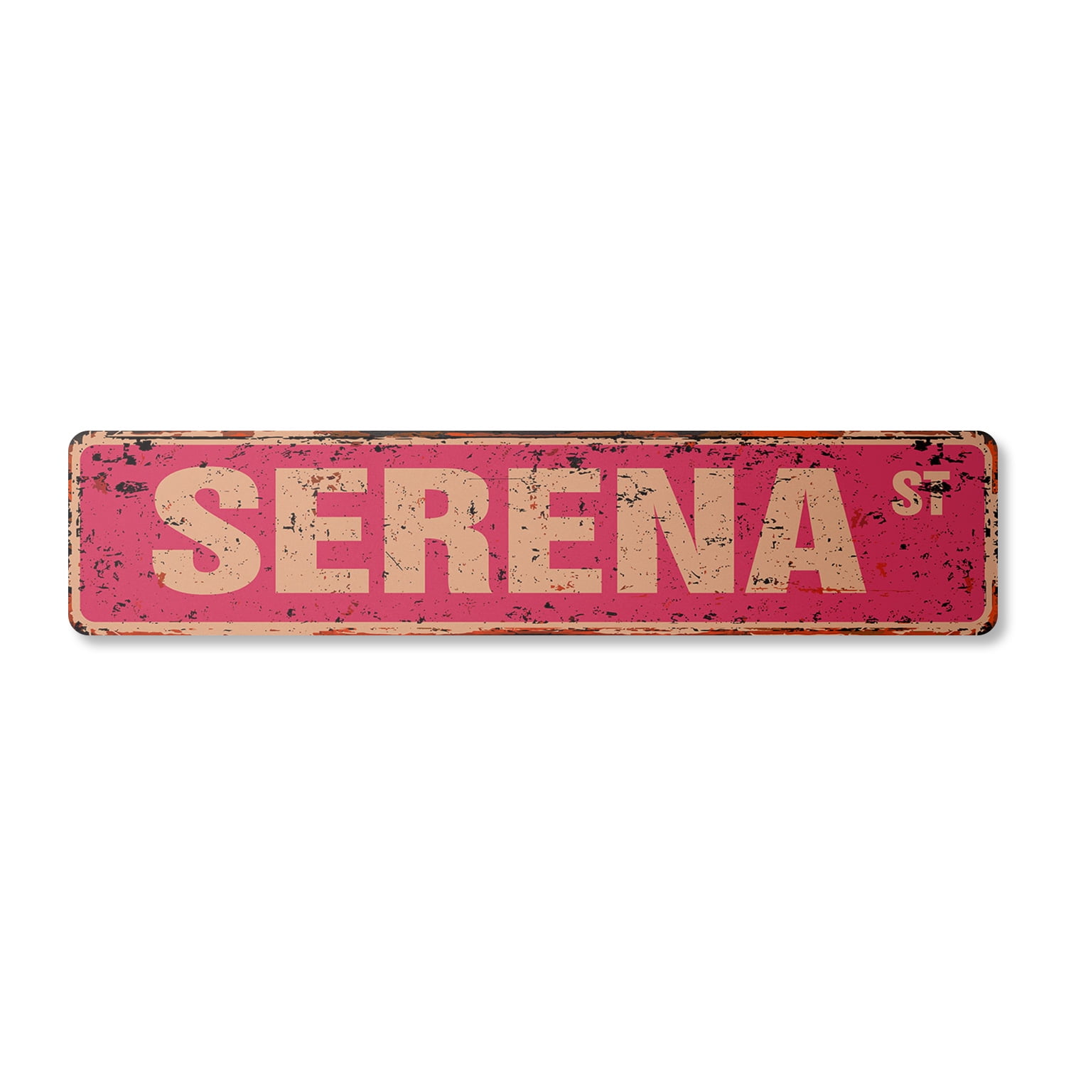 SERENA Vintage Aluminum Street Sign Childrens Name Room Metal Sign ...