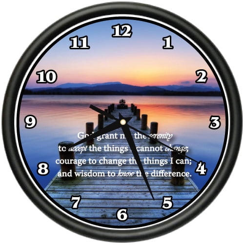 SERENITY PRAYER Wall Clock inspirational religious gift - Walmart.com
