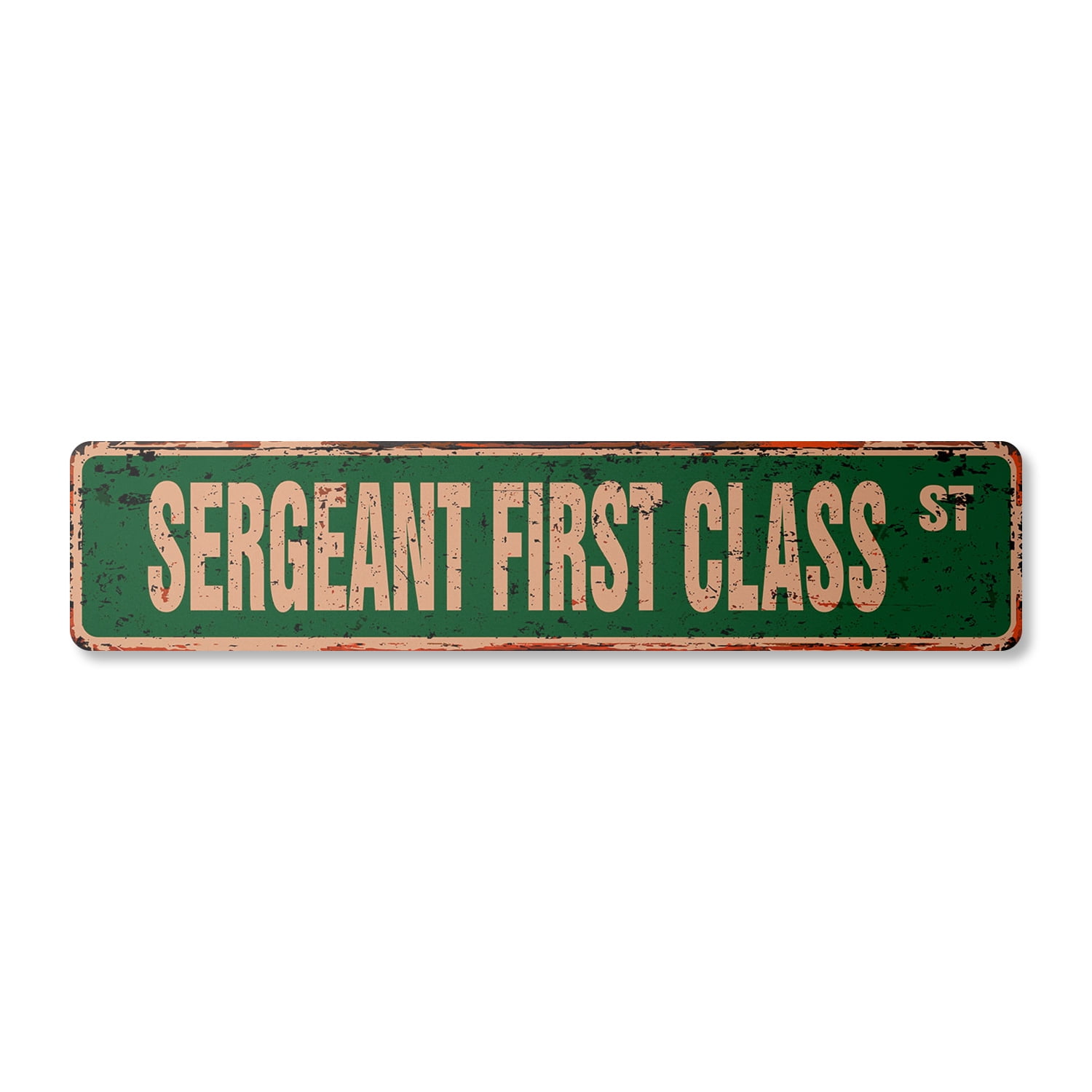 SERGEANT FIRST CLASS Vintage Aluminum Street Sign US Marines Army SFC ...