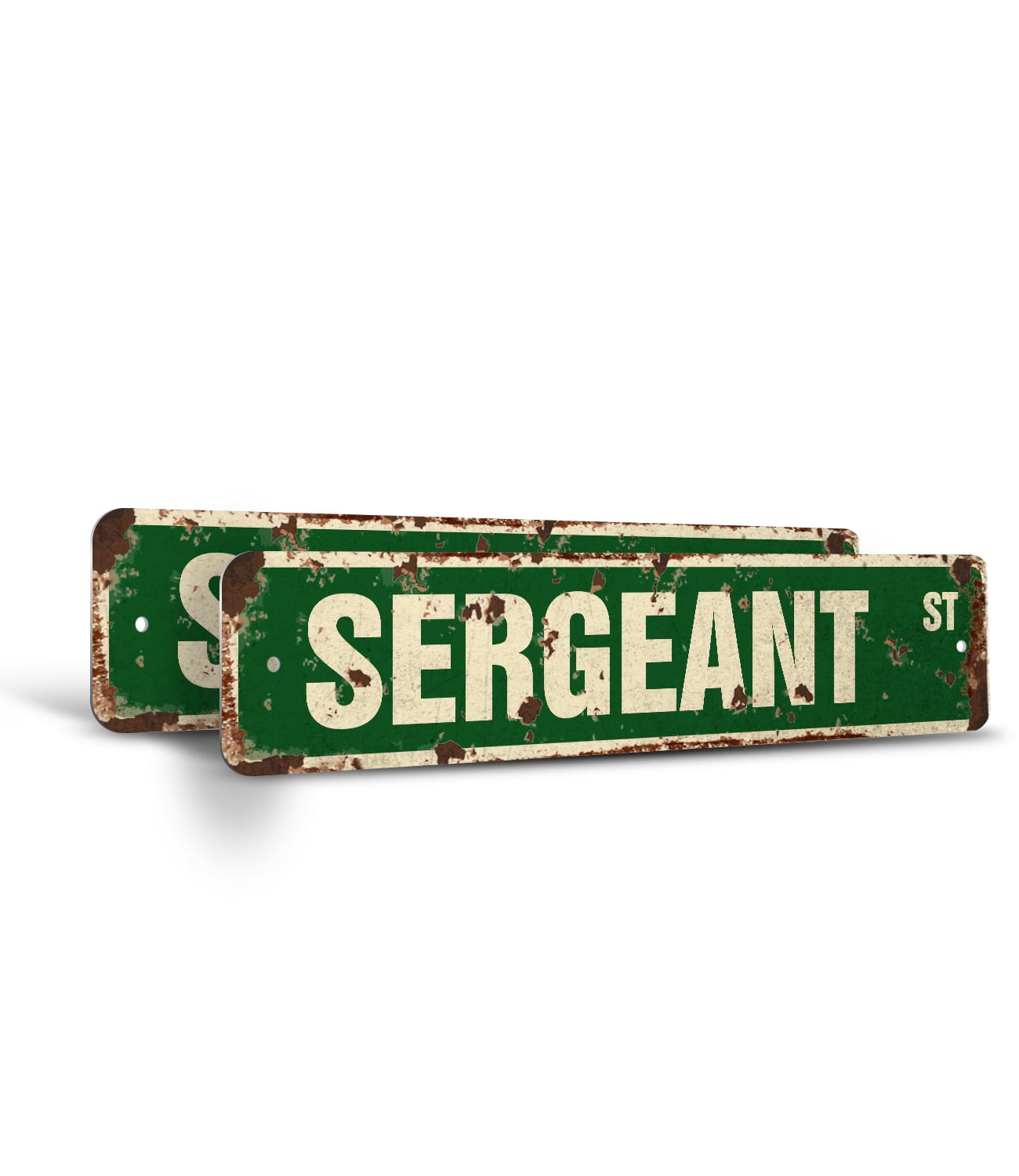 SERGEANT Vintage Style Rustic Street Sign – (2 Pack) US Marine Army ...