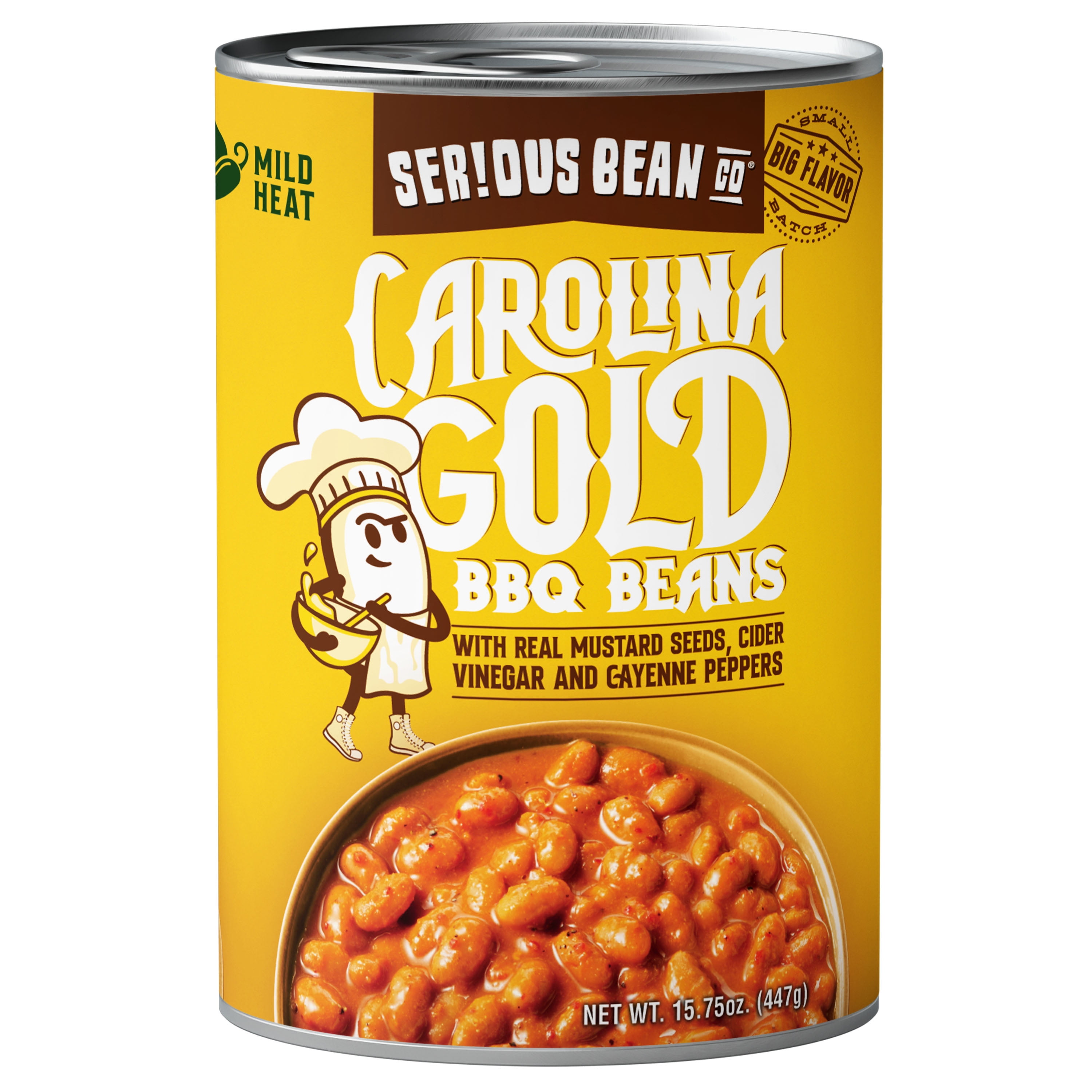 SERIOUS Bean Co Carolina Gold BBQ Beans, 15.75 Oz Can - Walmart.com