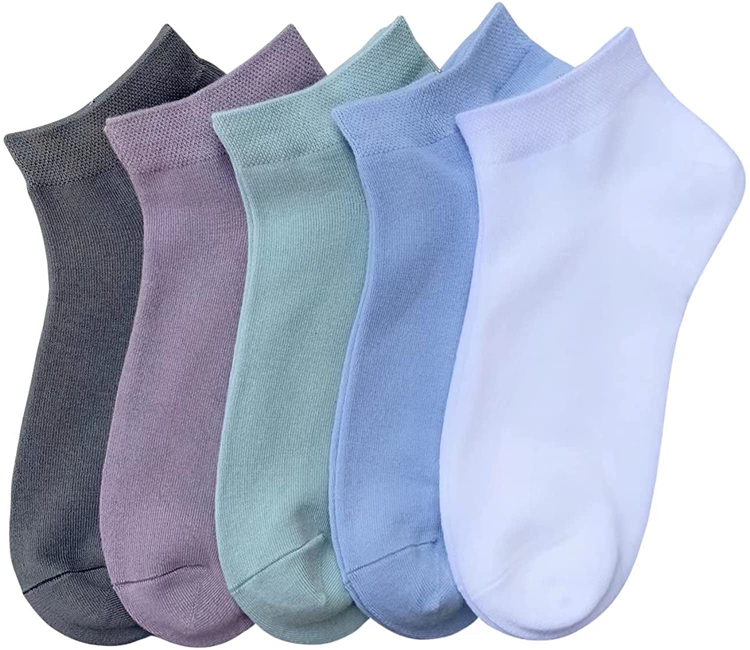 SERISIMPLE Women Bamboo Ankle Socks 5 Pairs Low-Cut Thin Soft ...