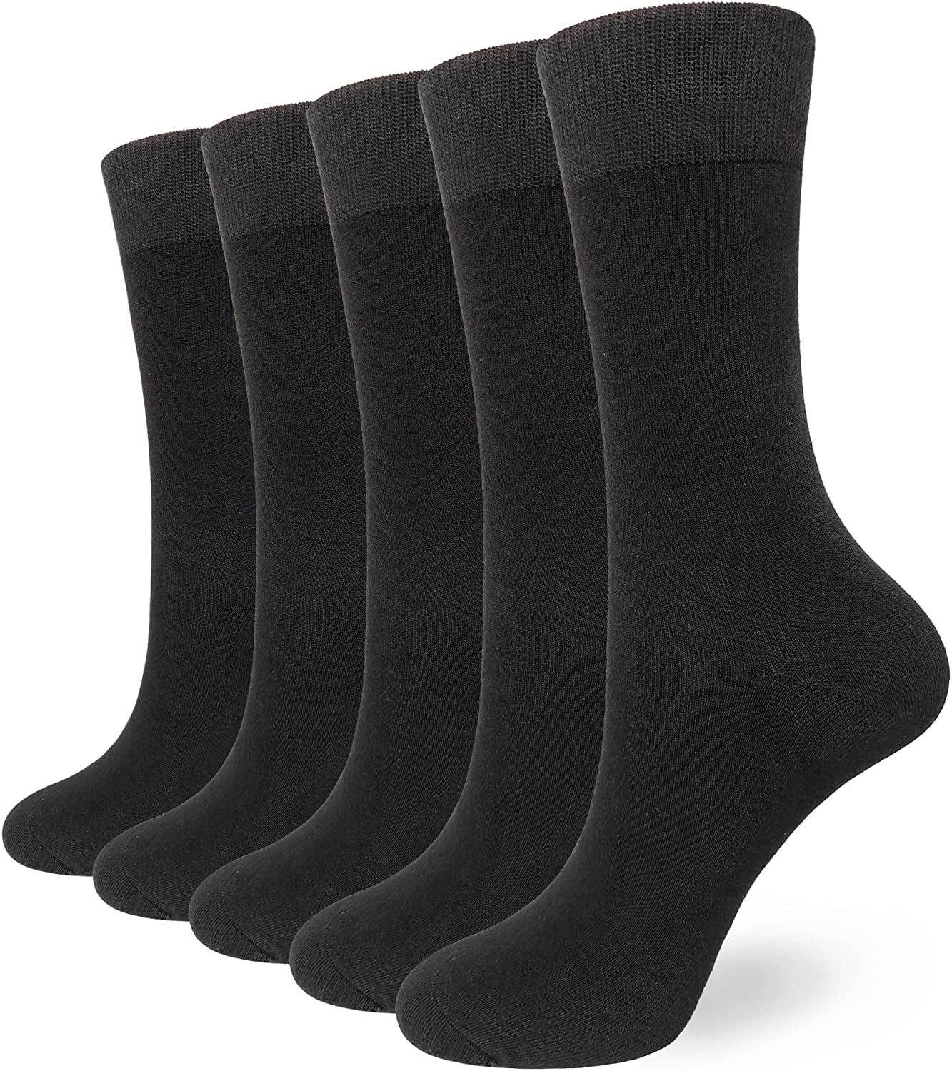 SERISIMPLE Women's Comfortable Bamboo Mid-Calf Crew Socks, Large, Soft ...