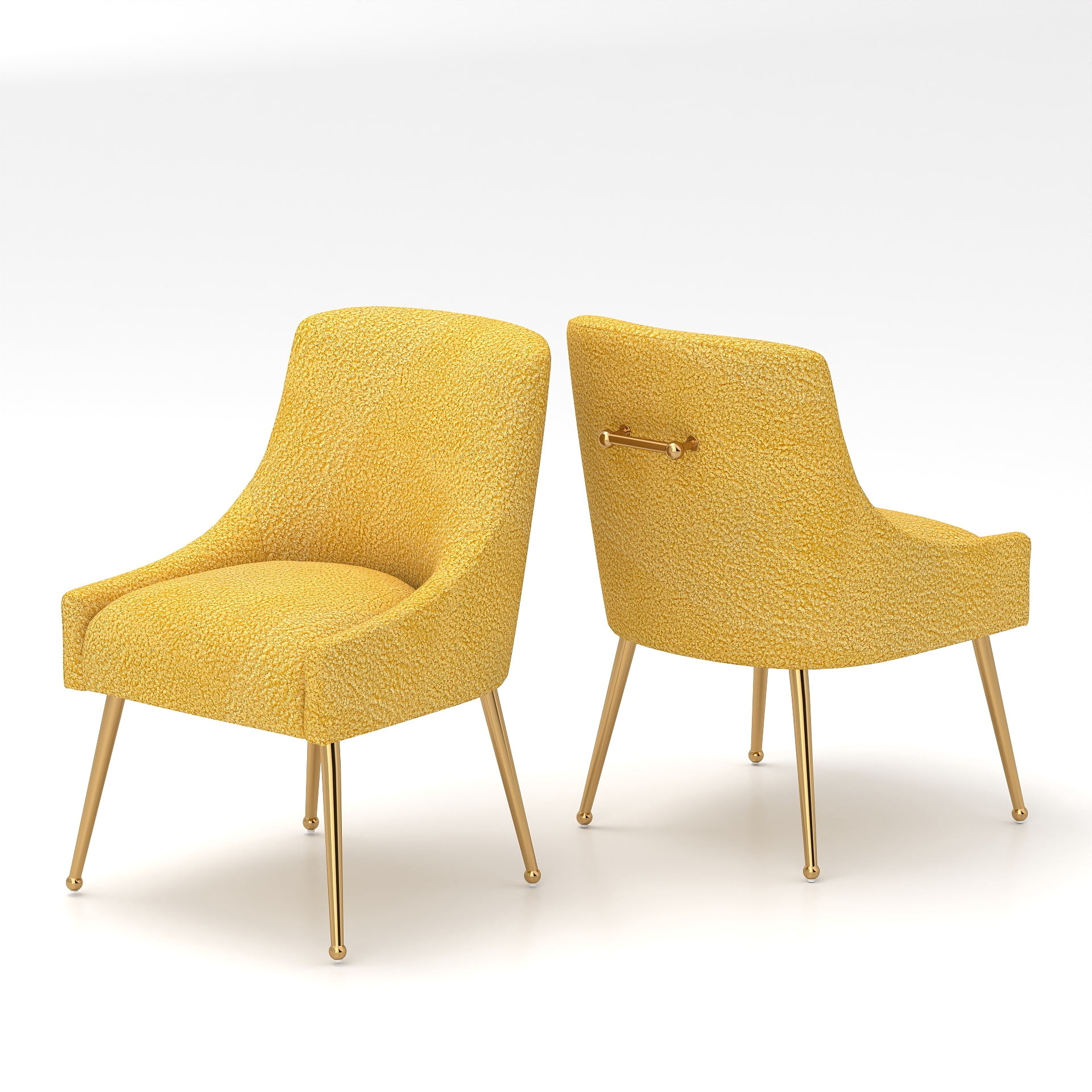 SERNAR Teddy Sherpa Dining Chairs Set of 2, Modern Upholstered Accent ...