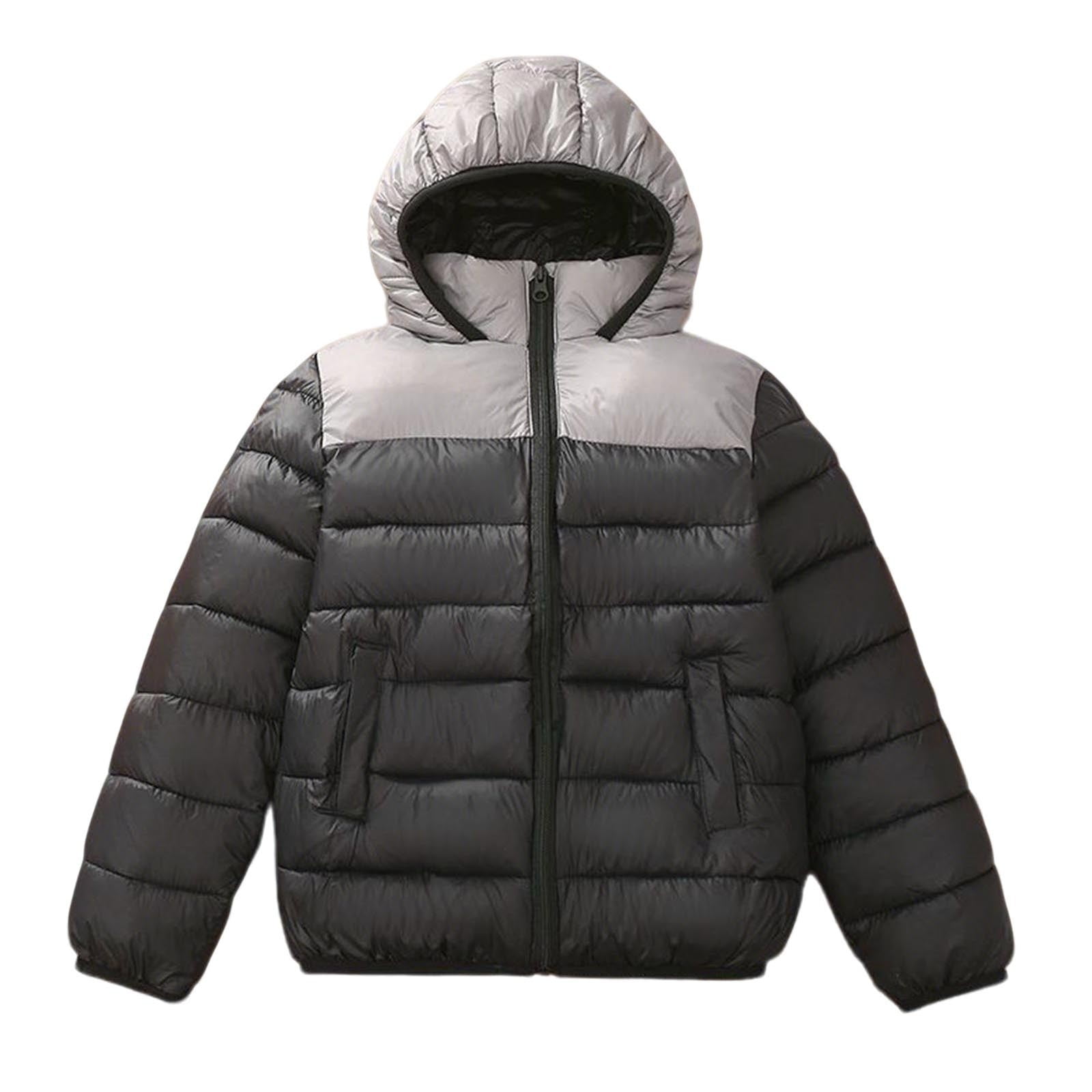 SERTG Big Kids Lightweight Hooded Jacket Zip Front Thermal Adaptive ...