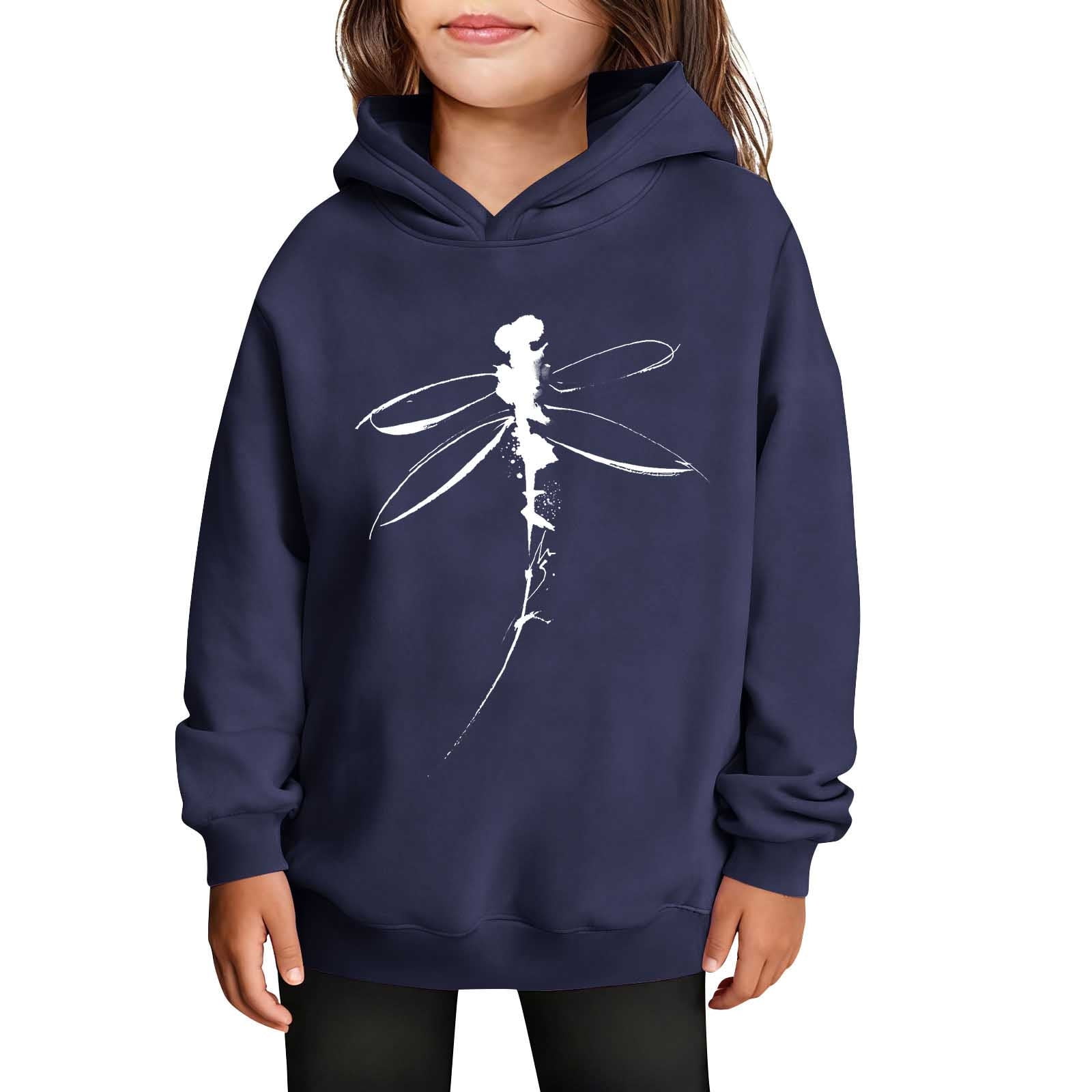 SERTG Girls Valentine's Hooded Sweatshirt Long Sleeve Casual with Heart ...